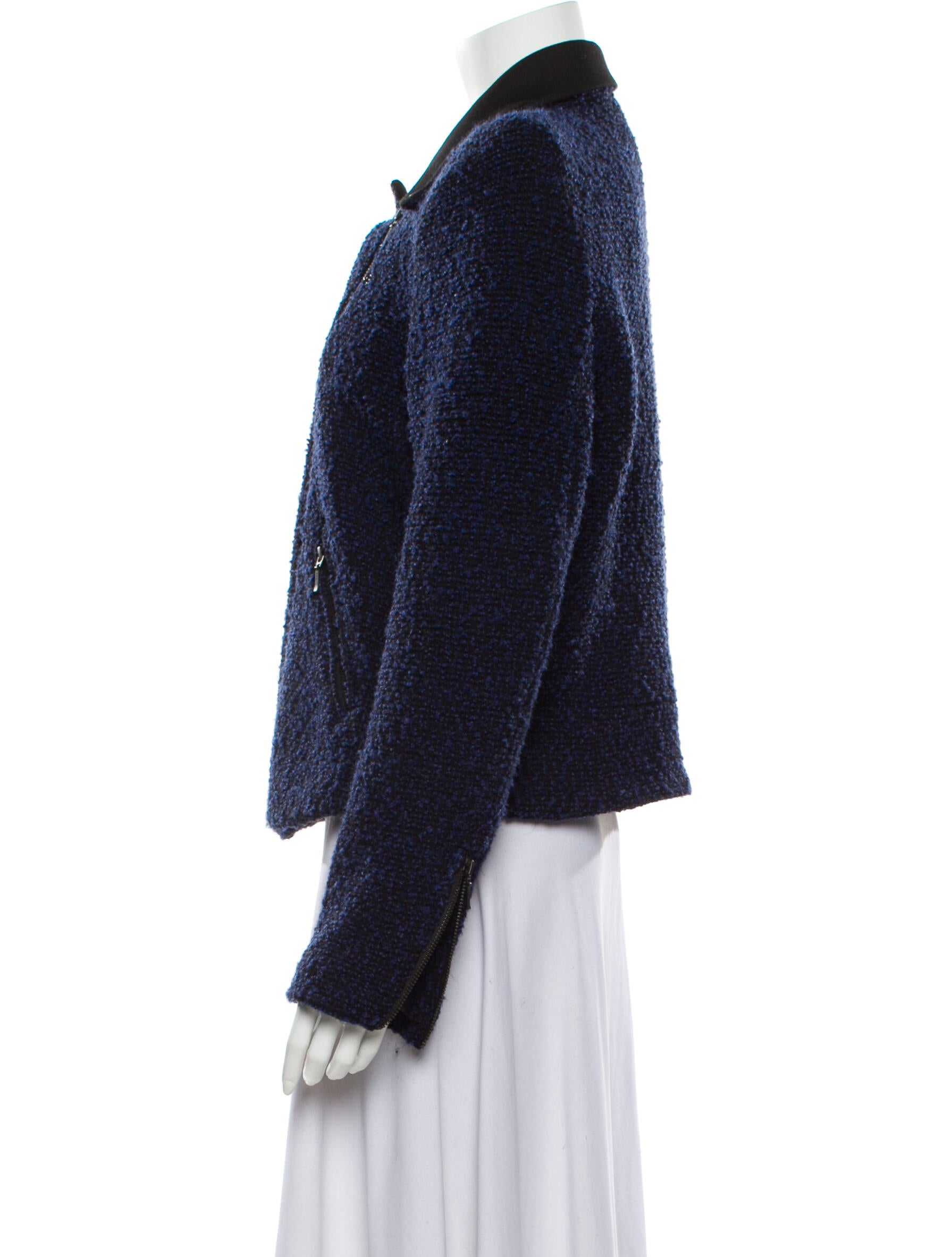 Gerard Darel Faux Fur Jacket - Blue Jackets, Clothing - WDARL21561 ...