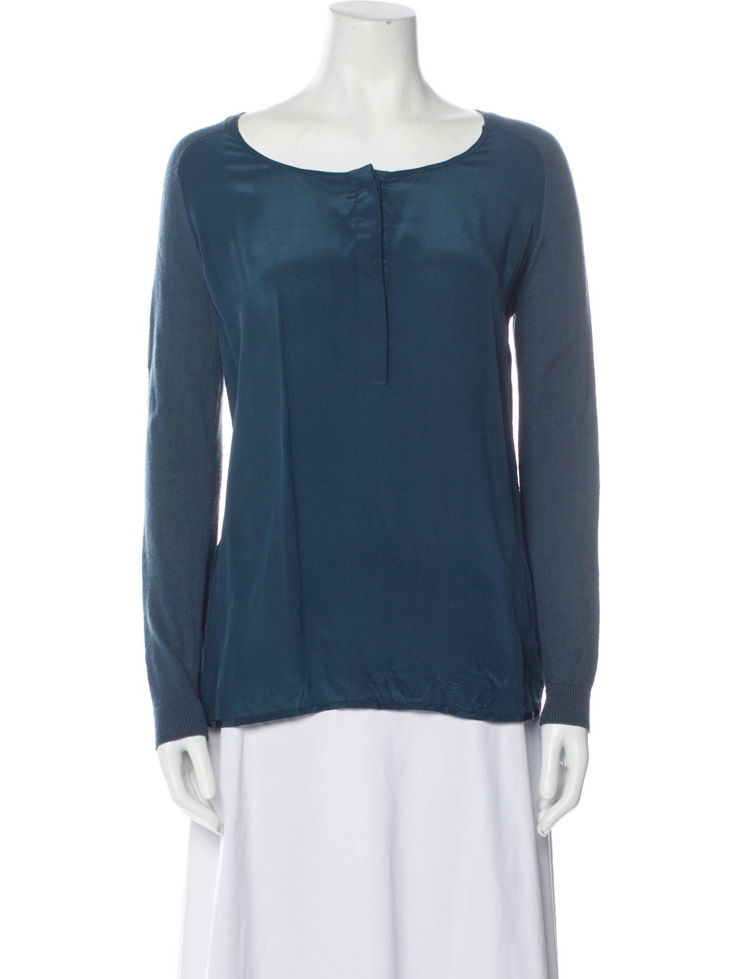 Gerard Darel Bateau Neckline Sweater Blue Knitwear Clothing Wdarl27676 The Realreal