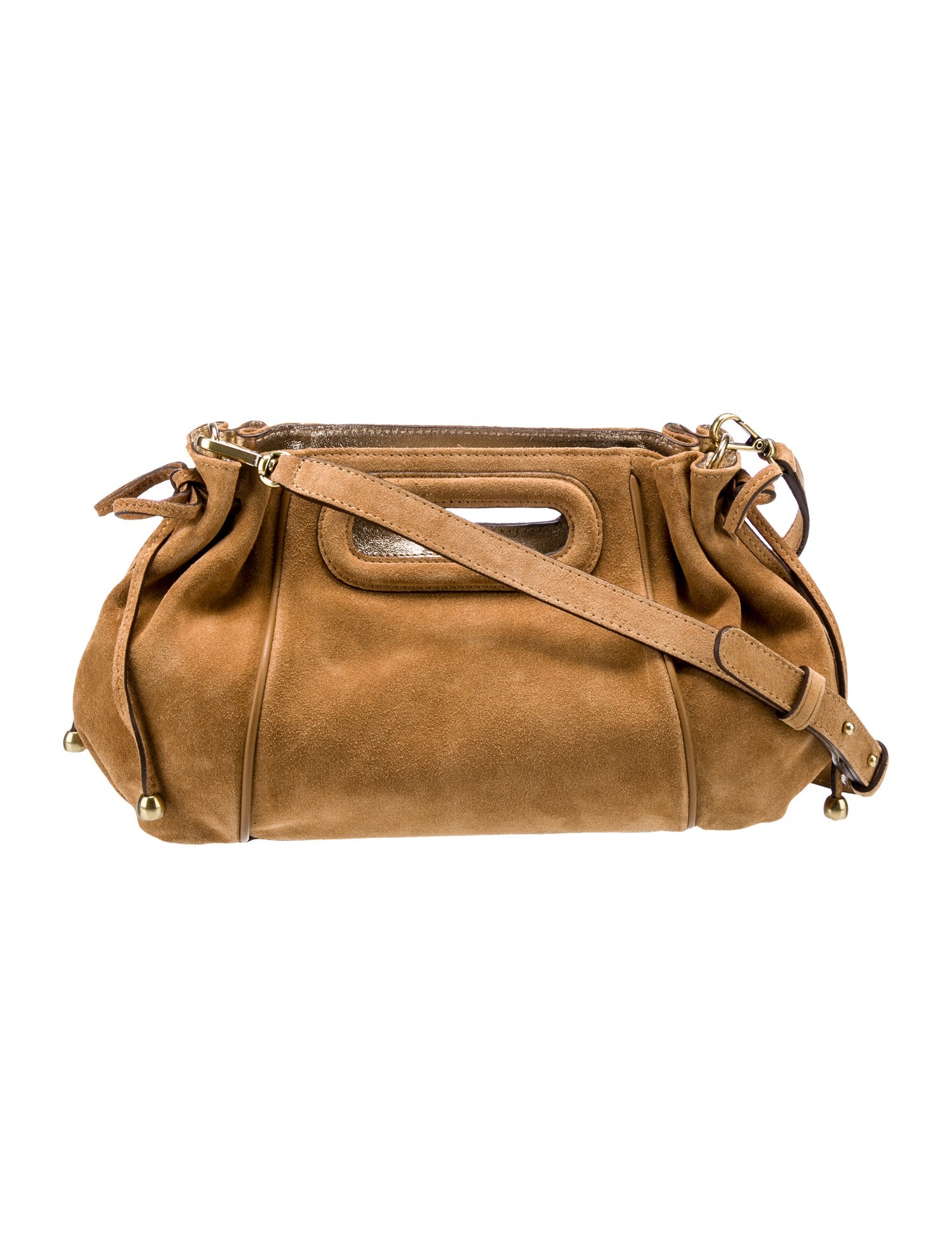 Gerard Darel Suede Handle Bag - Brown Handle Bags, Handbags ...