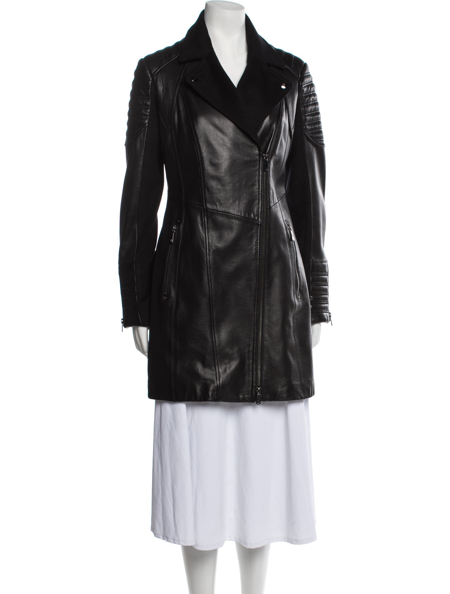Dawn Levy Lamb Leather Coat - Black Coats, Clothing - WDAWN20728 | The ...