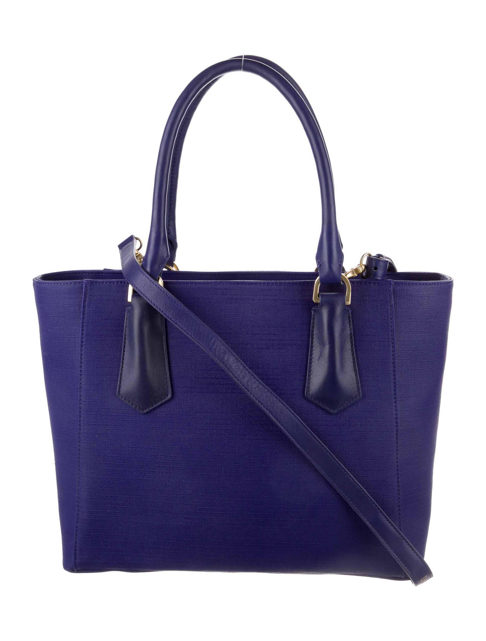Dagne Dover Leather-Trimmed Coated Canvas Tote - Purple Totes, Handbags ...