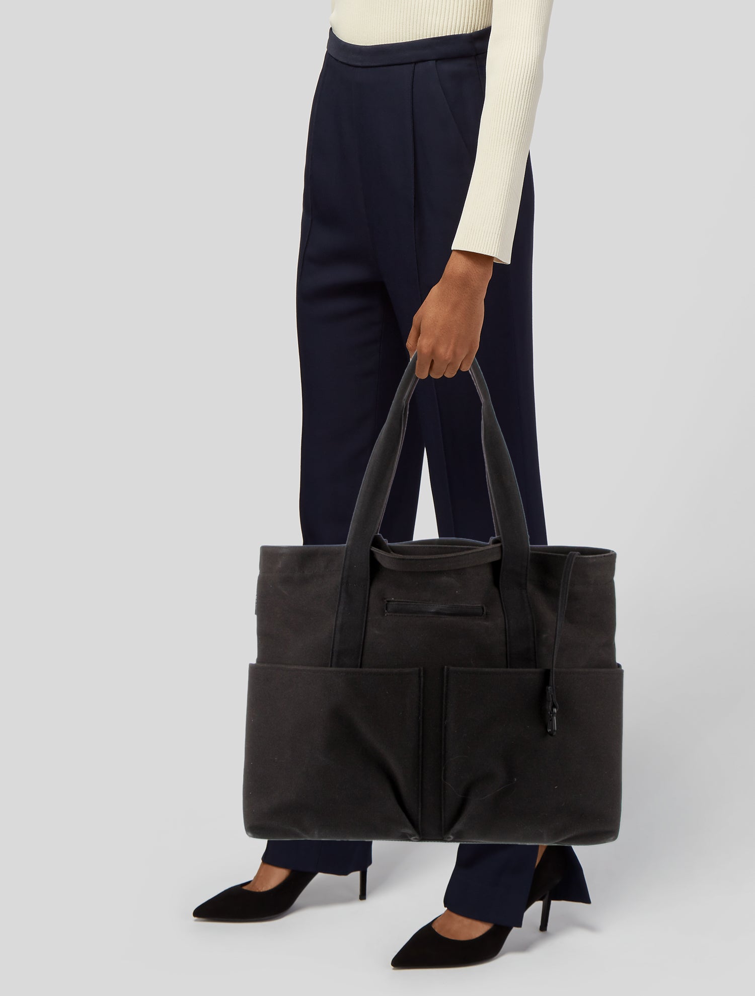 Dagne Dover Large Canvas Tote - Black Totes, Handbags - WDDAO21663 ...