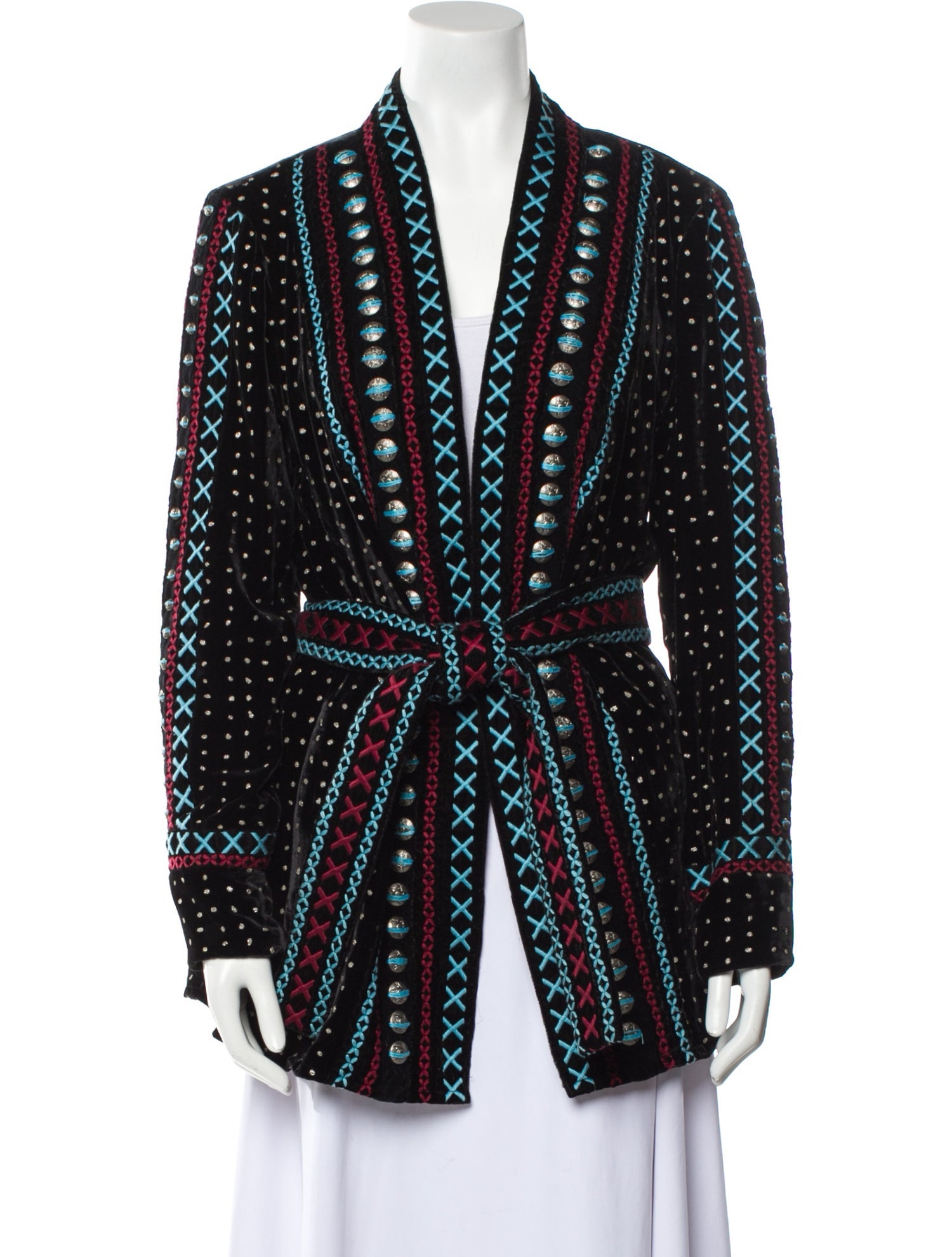 Dodo Bar Or Patterned Jacket - Black Jackets, Clothing - WDDBR28019 ...