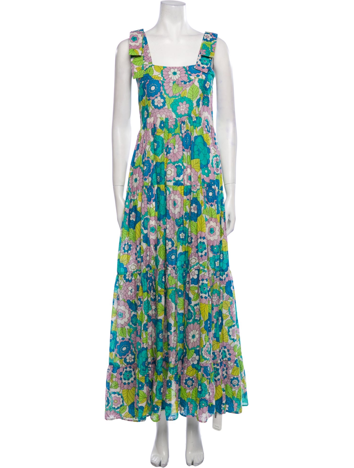 Dodo Bar Or Floral Print Long Dress - Blue Dresses, Clothing ...