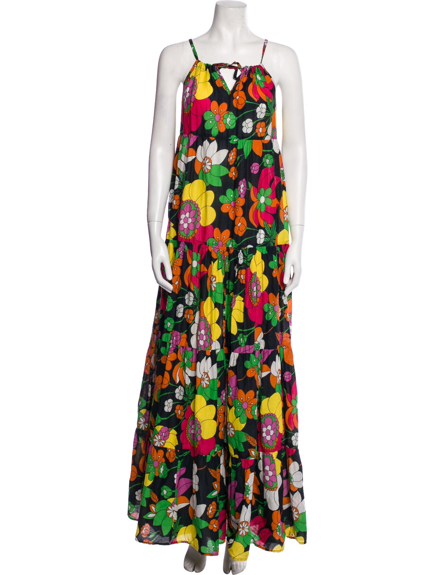 Dodo Bar Or Floral Print Long Dress - Black Dresses, Clothing ...