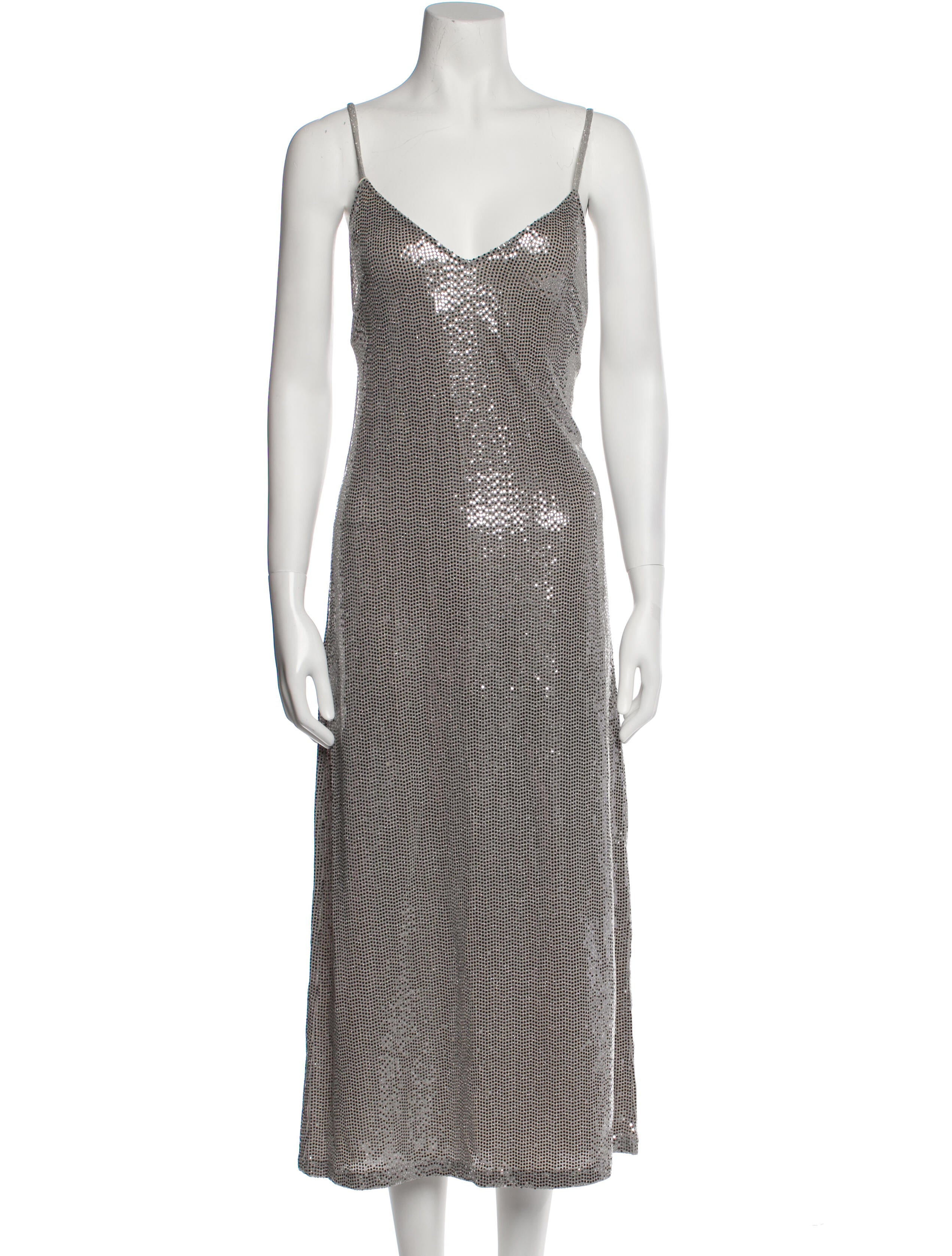 Dodo Bar Or V-Neck Long Dress w/ Tags - Metallic Dresses, Clothing ...