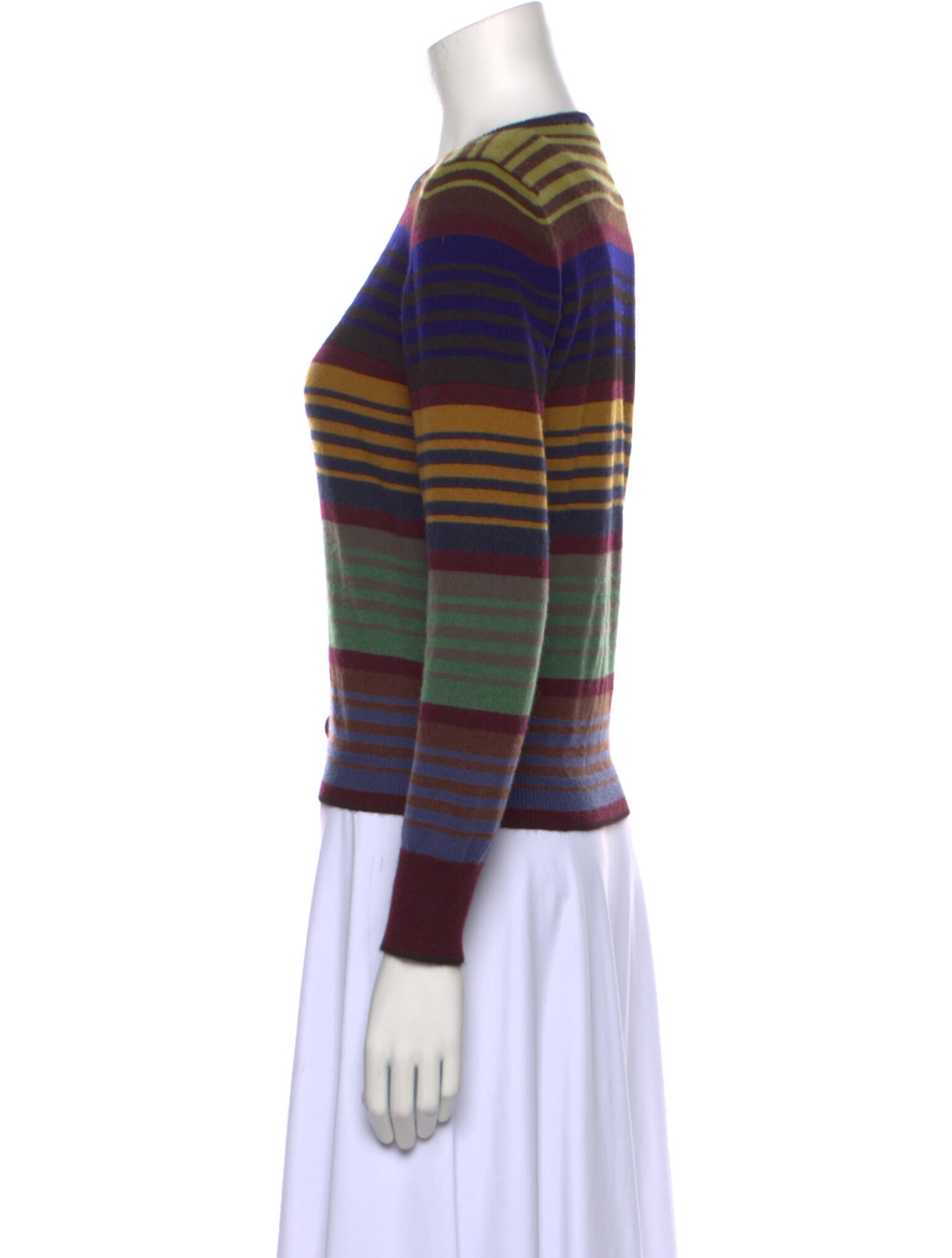 Diane de Clercq Striped Crew Neck Sweater - Purple Knitwear, Clothing ...