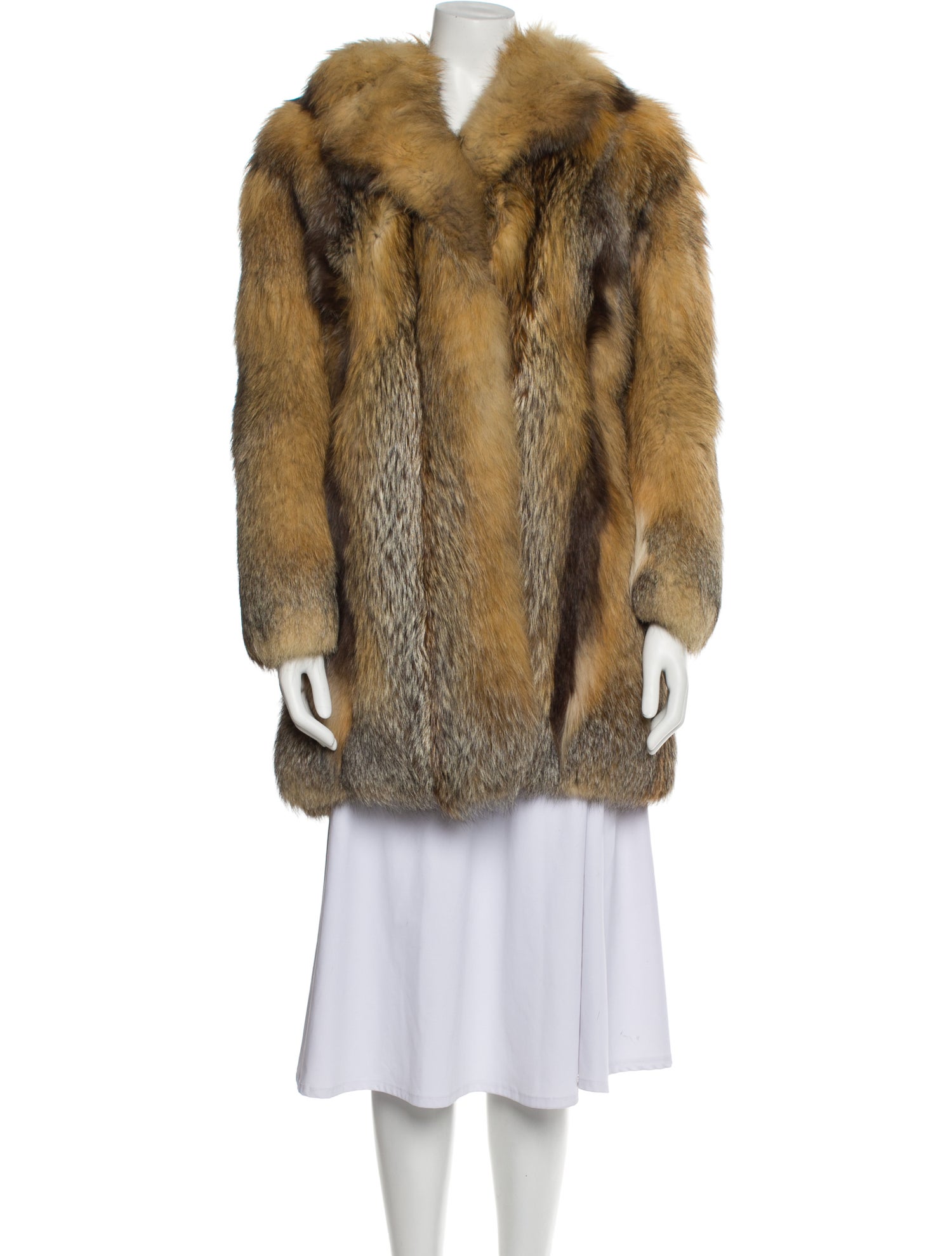 Dicker & Dicker Furs Vintage Animal Print Faux Fur Coat - Blue Coats ...
