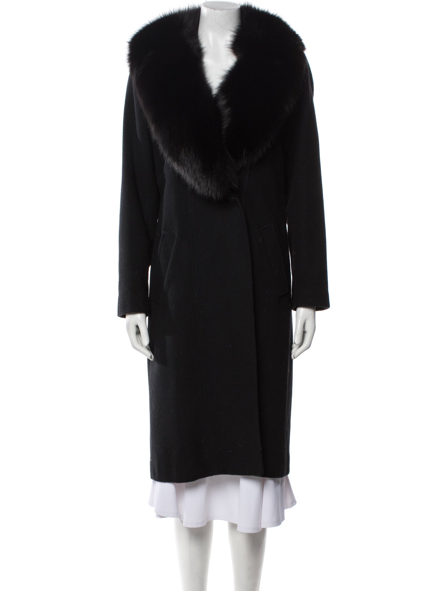 Dale Dressin Cashmere Fur Coat - Blue Coats, Clothing - WDDSN20176 ...