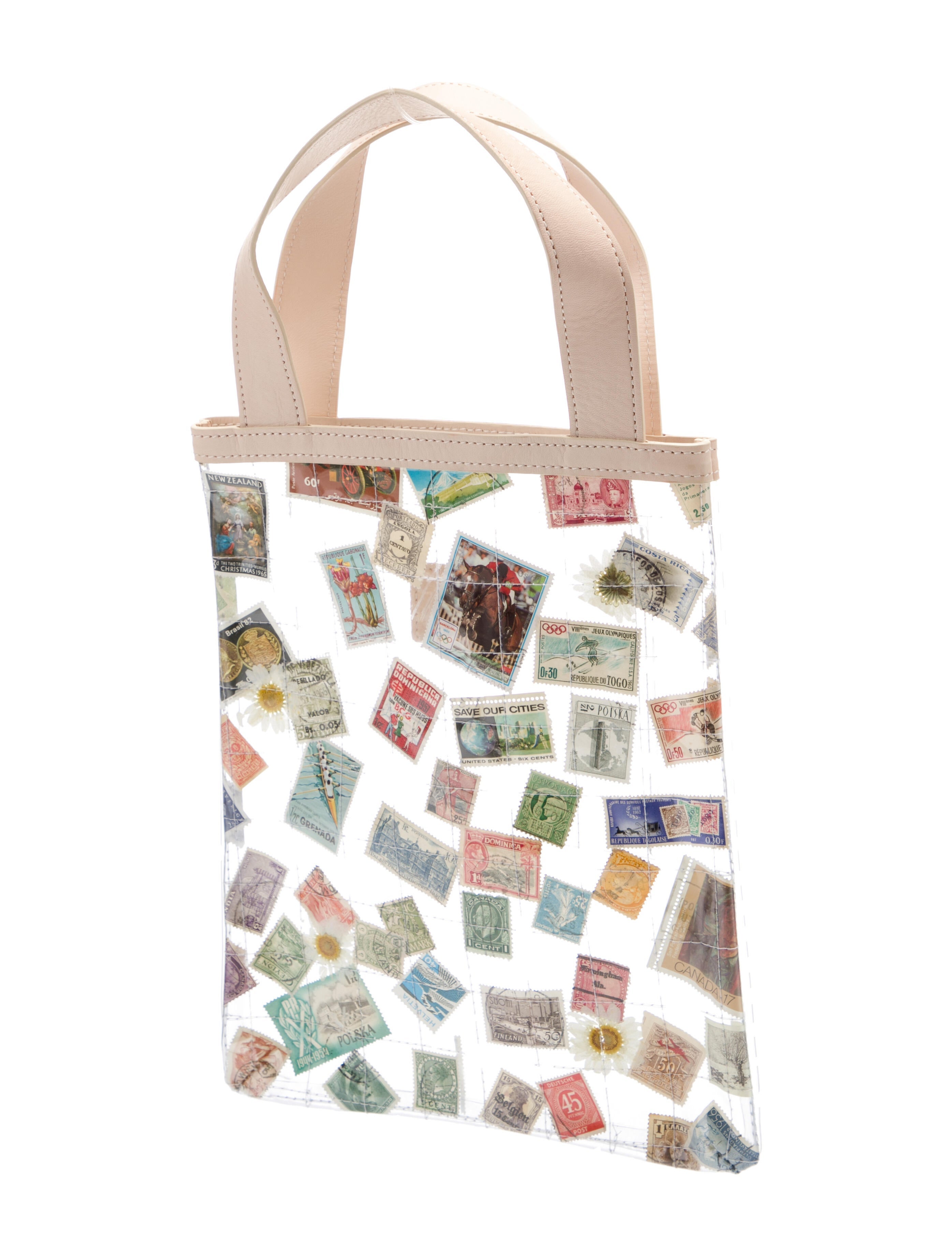 DAUPHINETTE Leather-Trimmed Stamp Handle Bag - Clear Handle Bags ...