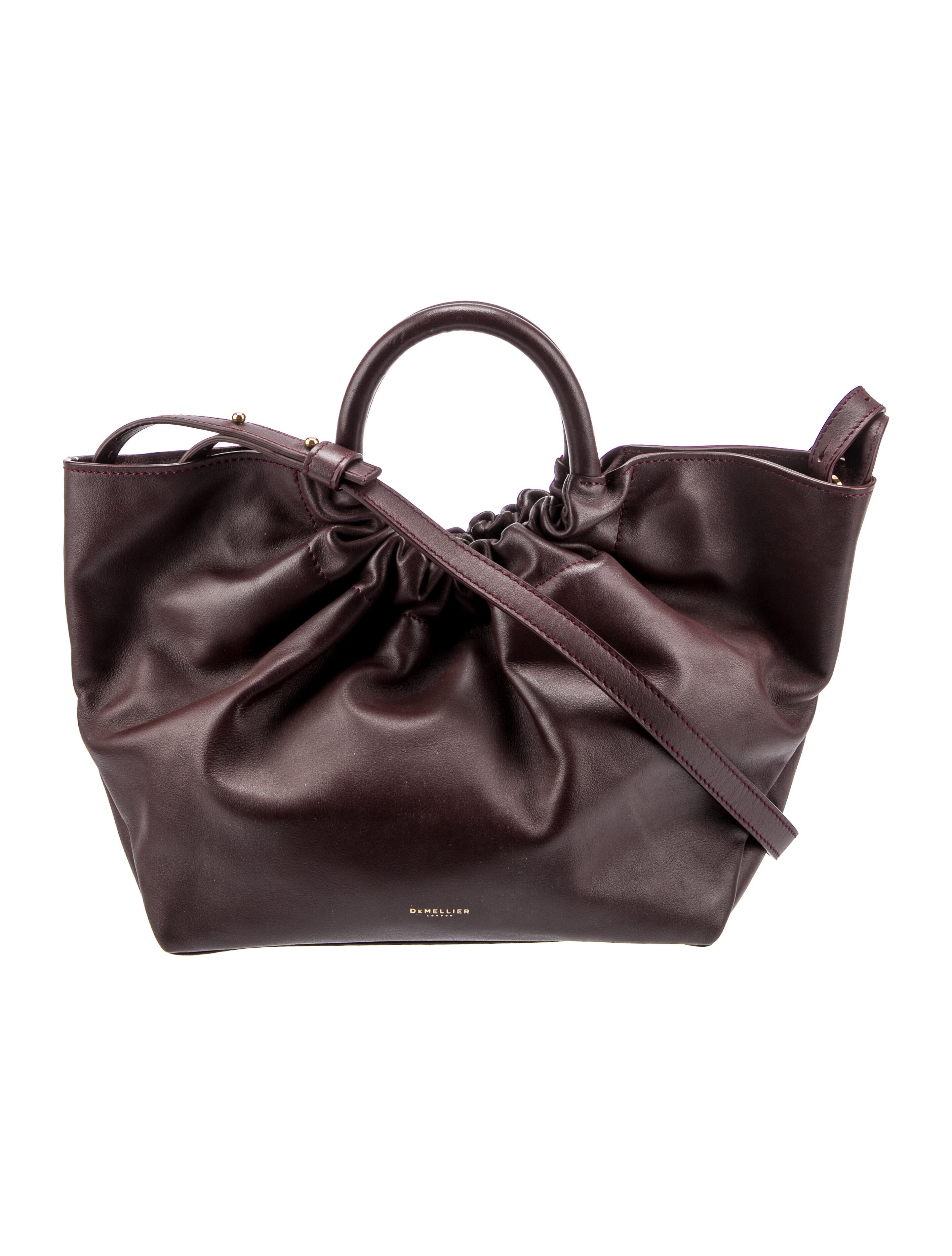 DeMellier Leather Handle Bag - Burgundy Handle Bags, Handbags ...