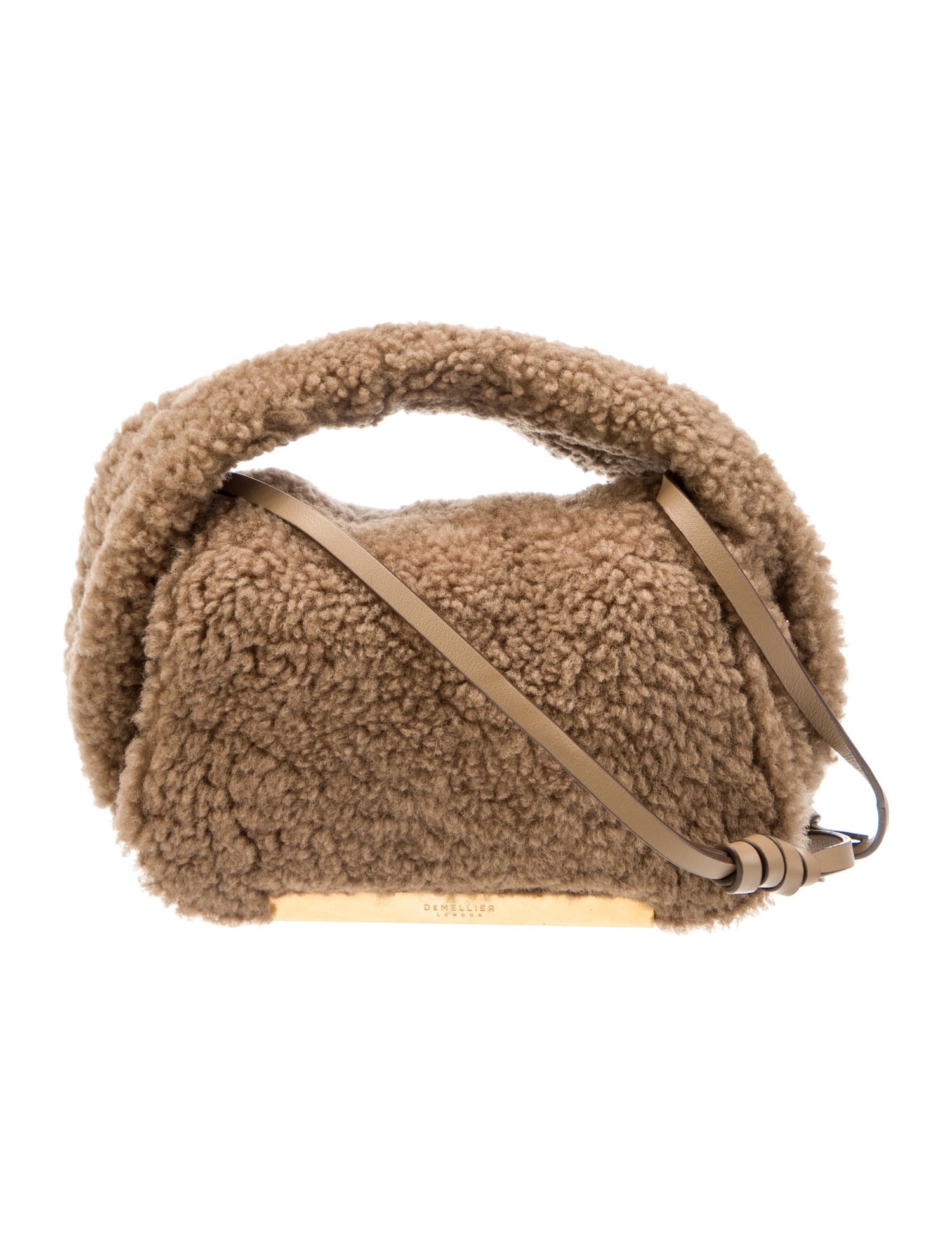 DeMellier Shearling Crossbody Bag - Neutrals Crossbody Bags, Handbags ...