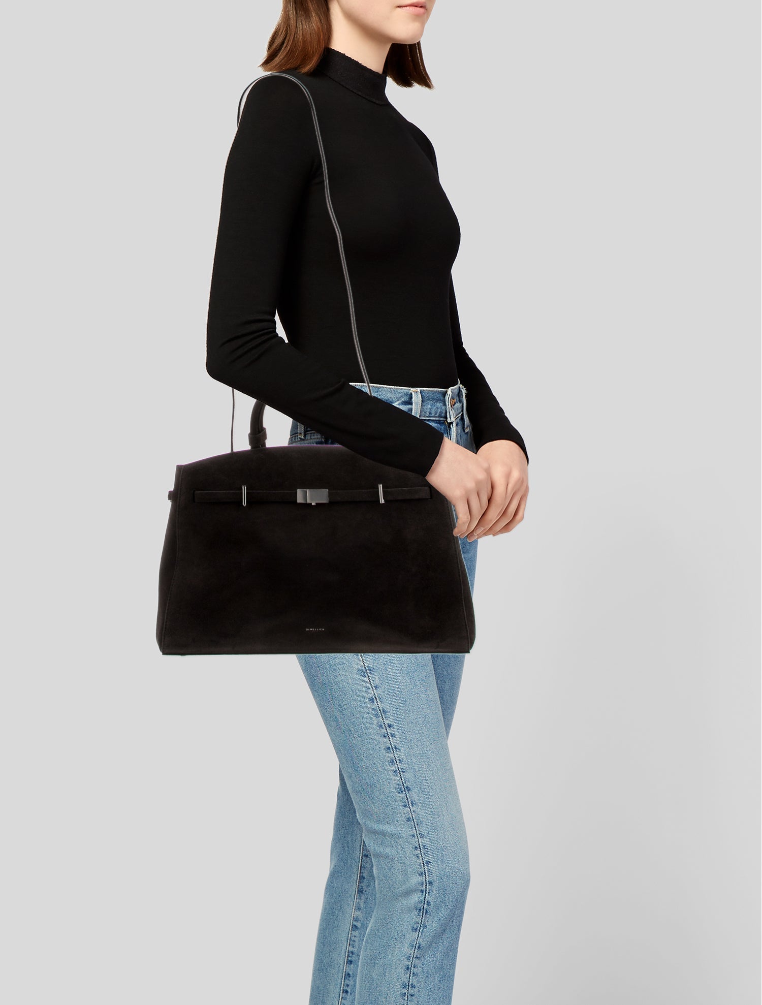 DeMellier Suede Top Handle Bag - Brown Totes, Handbags - WDEME23113 ...