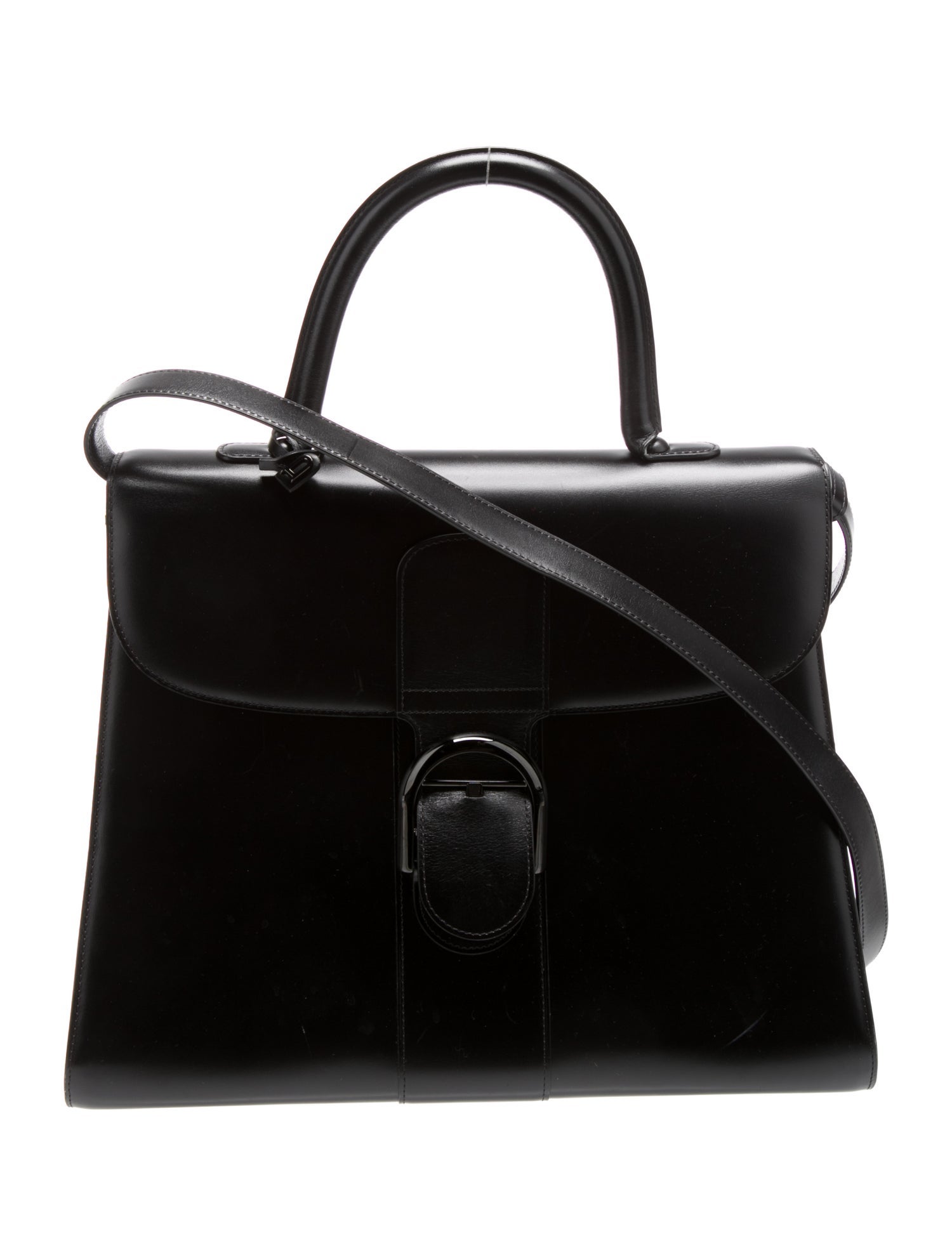Delvaux Leather Box Calf Brillant GM Bag - Black Shoulder Bags ...