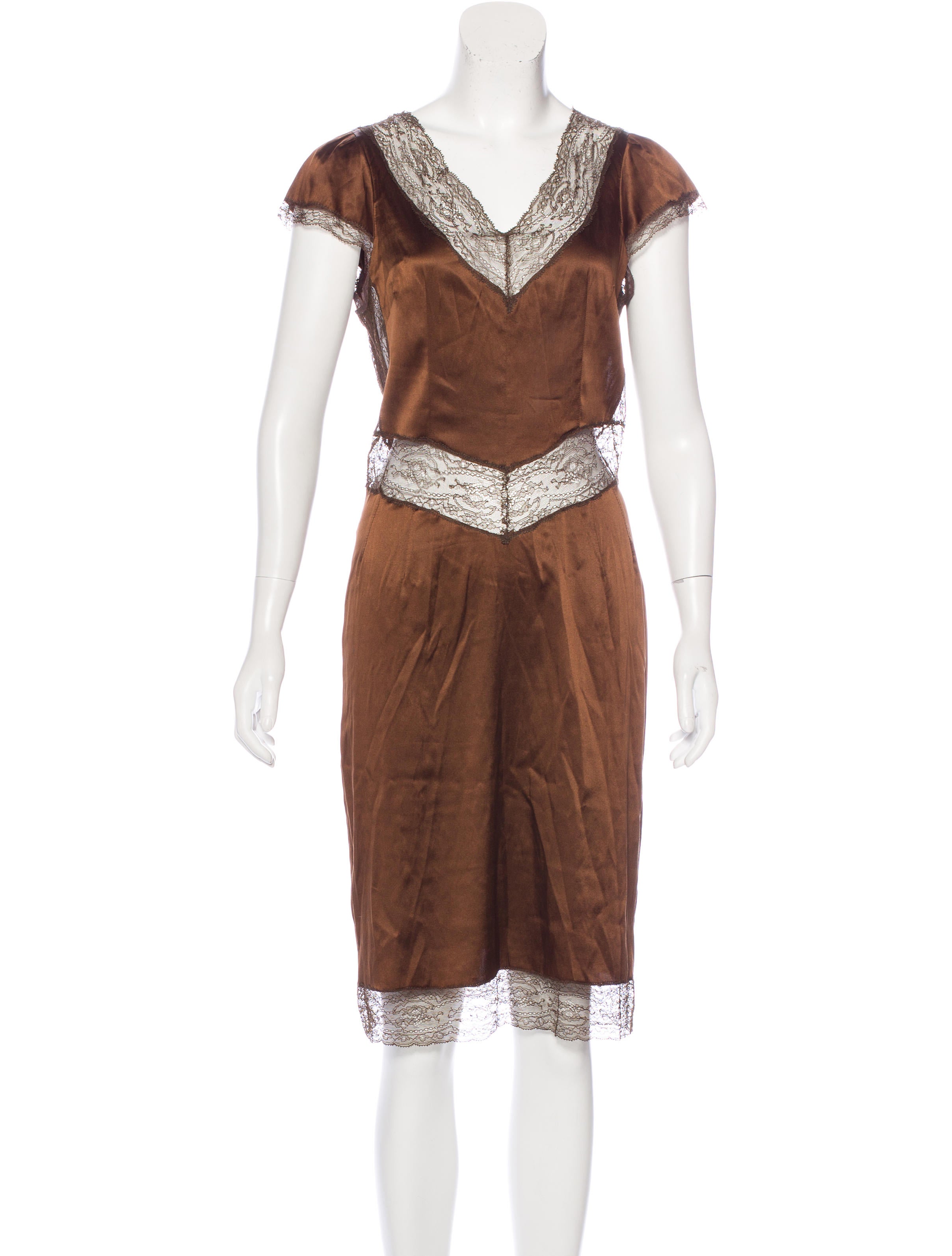 D&G Silk Knee-Length Dress - Clothing - WDG35971 | The RealReal