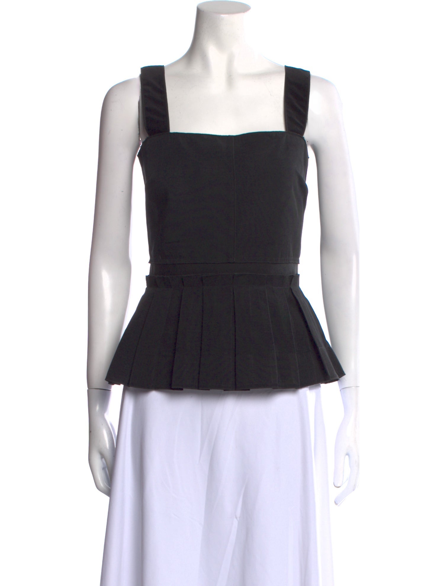 D&G Square Neckline Sleeveless Top - Black Tops, Clothing - WDG91276 ...
