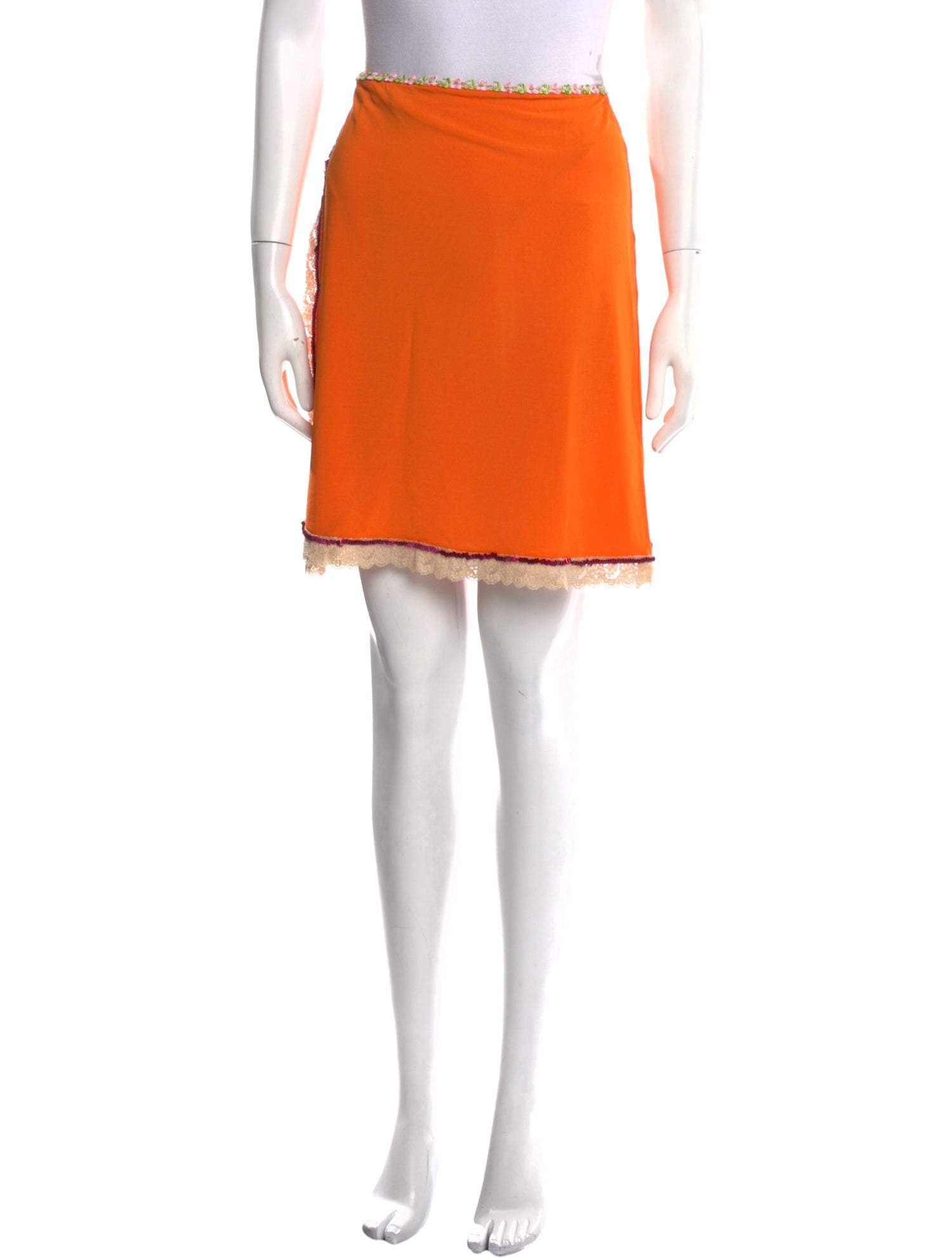 D&G Sequin Embellishments Mini Skirt - Orange Skirts, Clothing ...