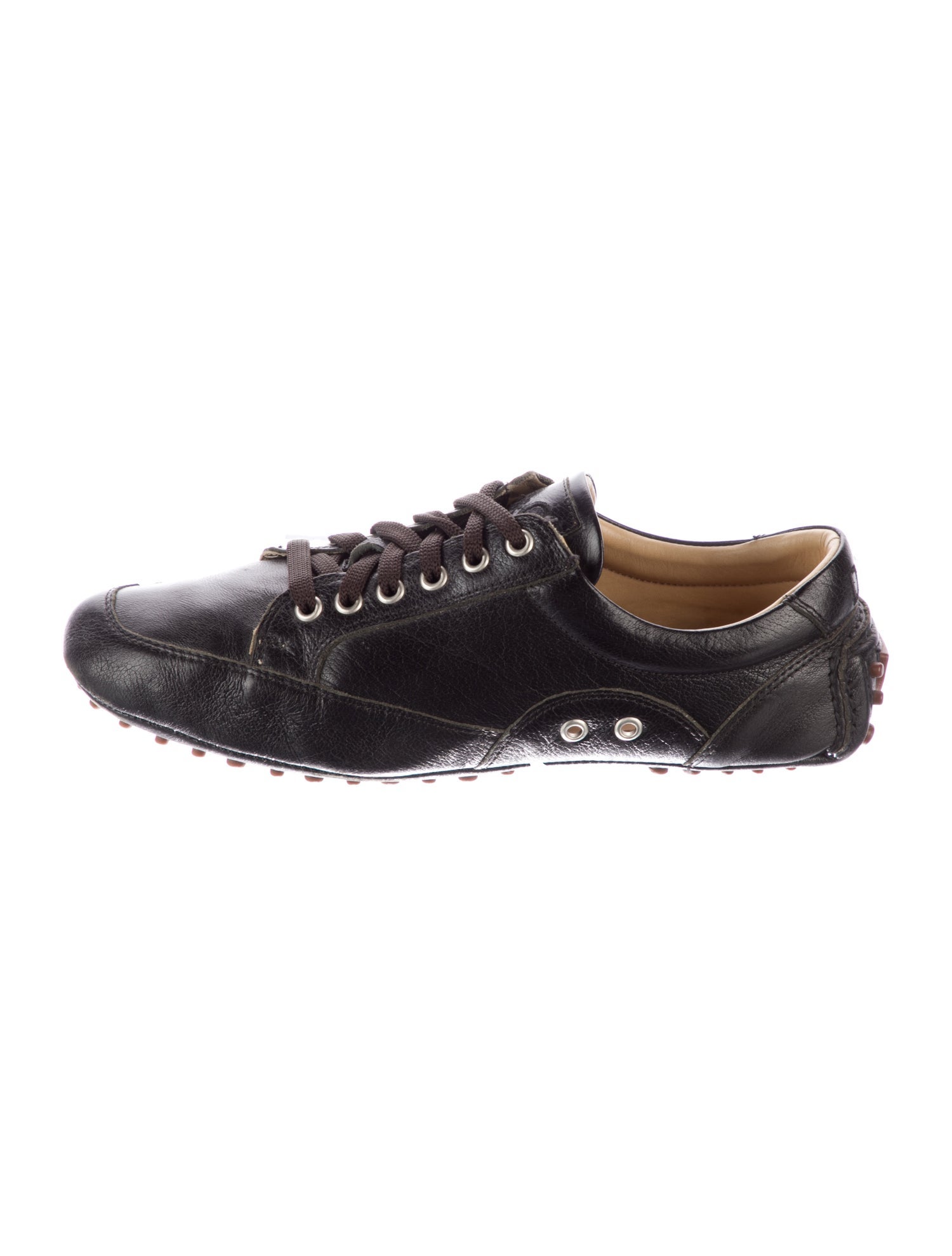 D&G Leather Printed Sneakers - Black Sneakers, Shoes - WDG94832 | The ...