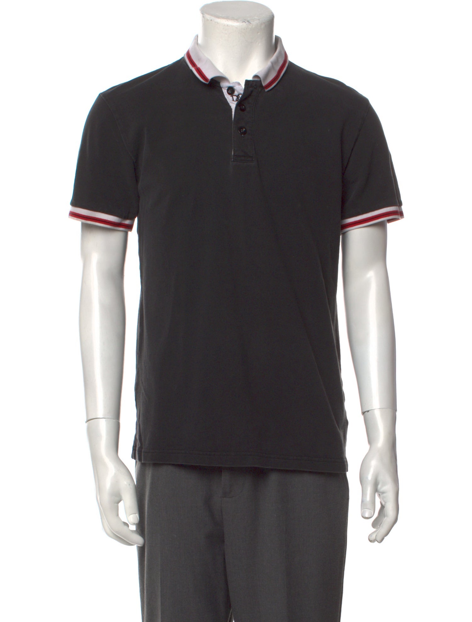 D&G Collar Short Sleeve Polo Shirt - Grey Polos, Clothing - WDG98892 ...