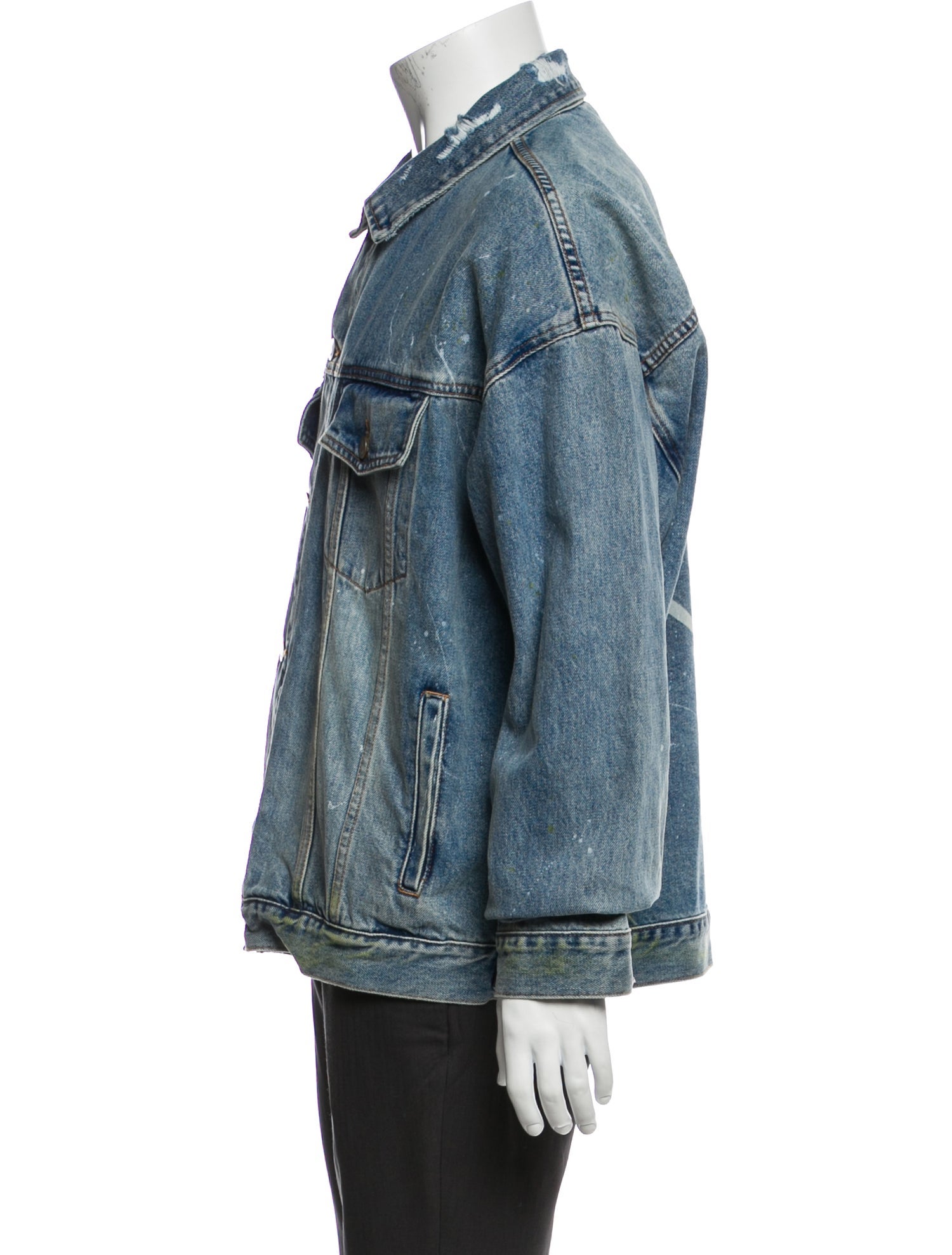 Drew House Graphic Print Denim Jacket - Blue Outerwear, Clothing ...