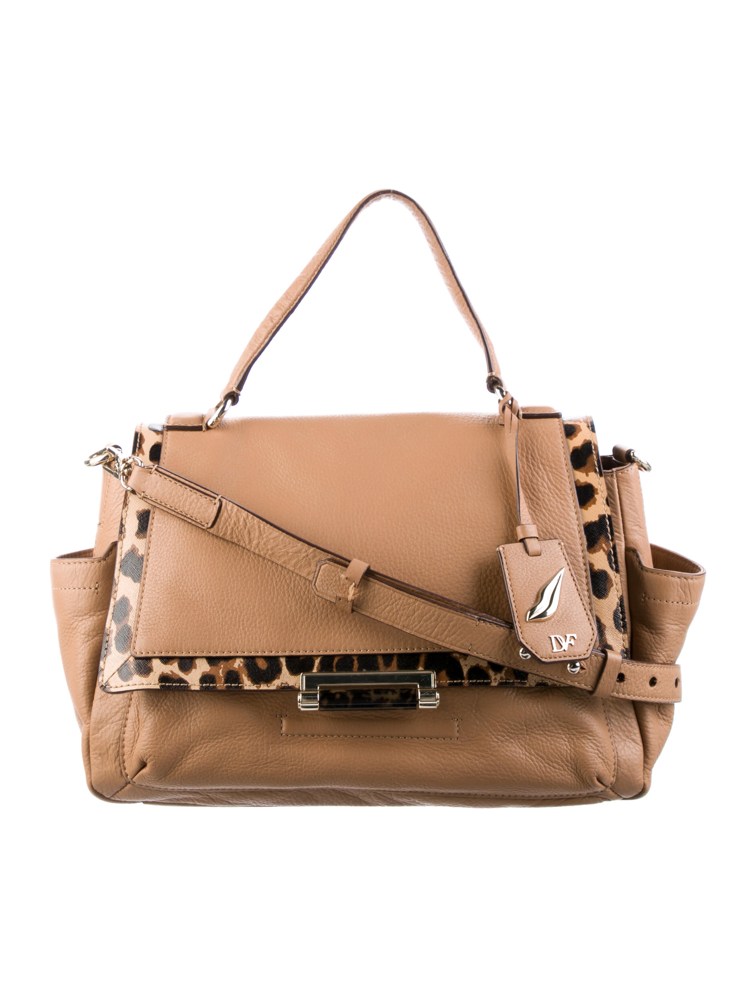 Diane von Furstenberg Ostrich Shoulder Bag - Neutrals Shoulder Bags ...