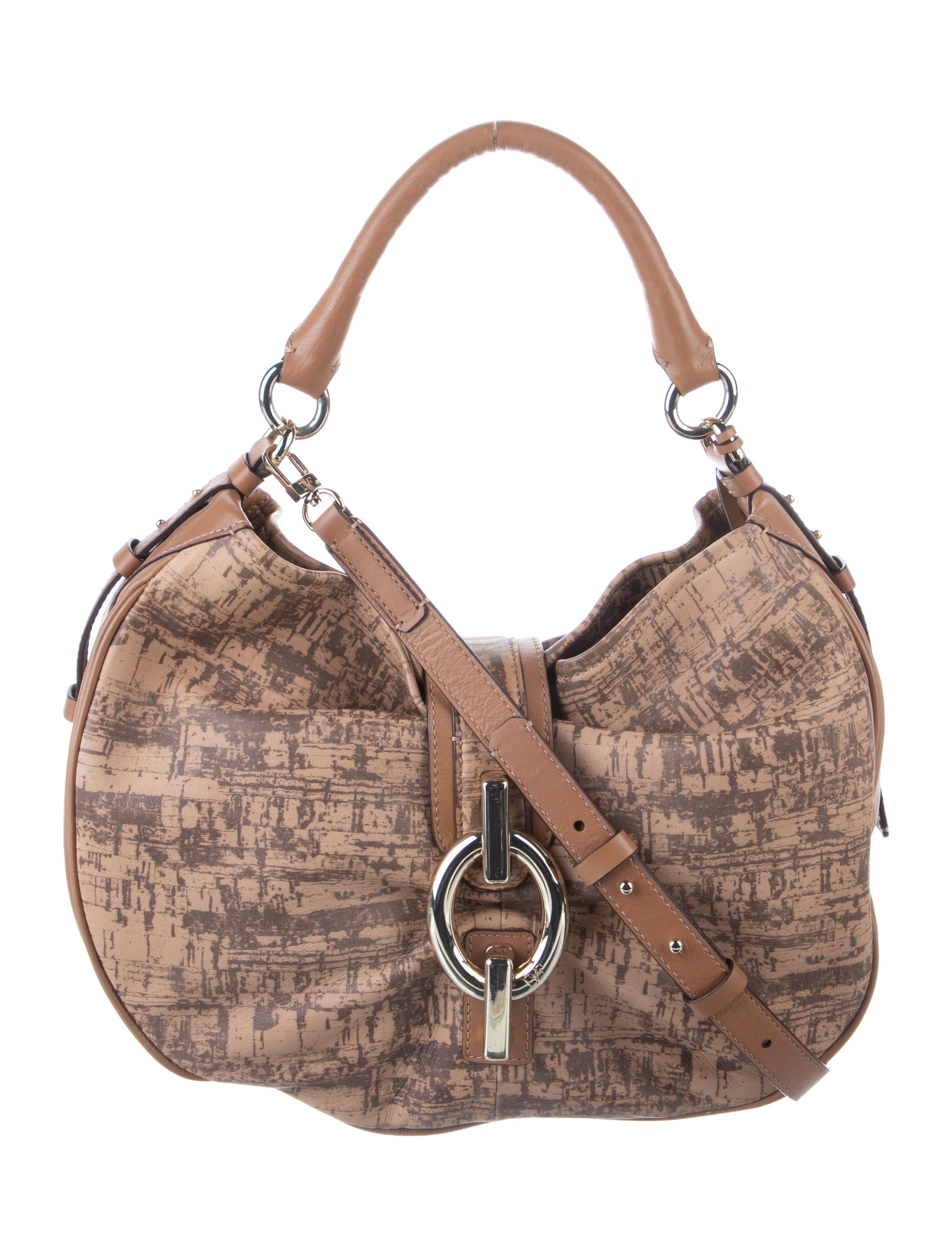 Diane von Furstenberg Ostrich Shoulder Bag - Neutrals Shoulder Bags ...