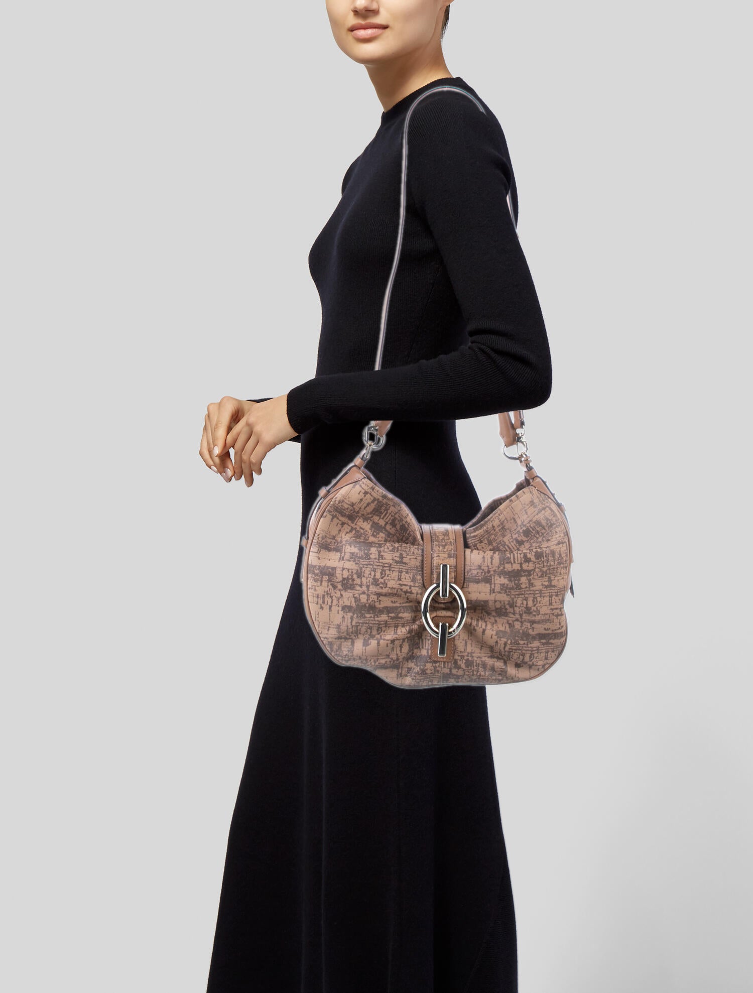 Diane von Furstenberg Ostrich Shoulder Bag - Neutrals Shoulder Bags ...