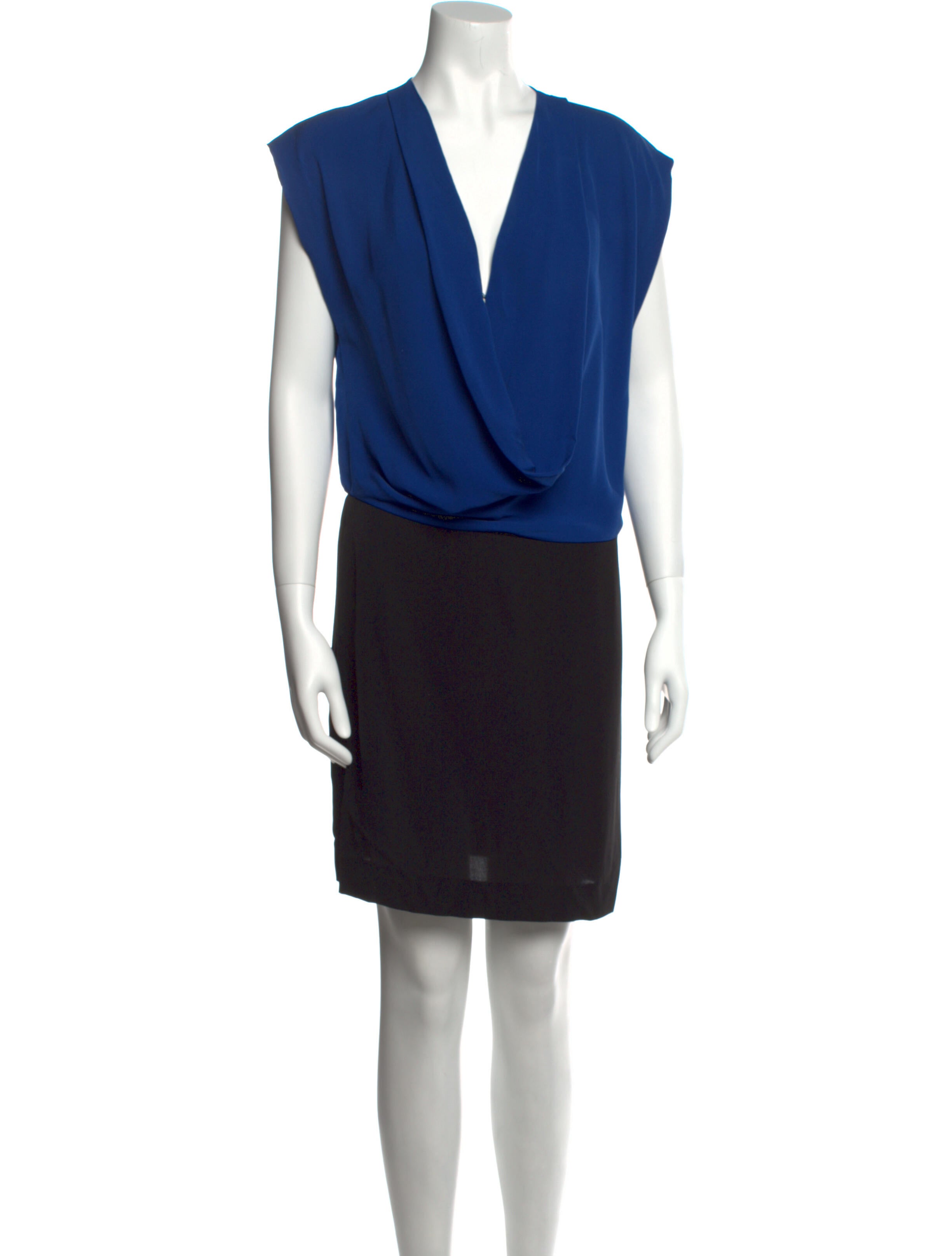 Diane von Furstenberg Colorblock Pattern Mini Dress - Blue Dresses ...