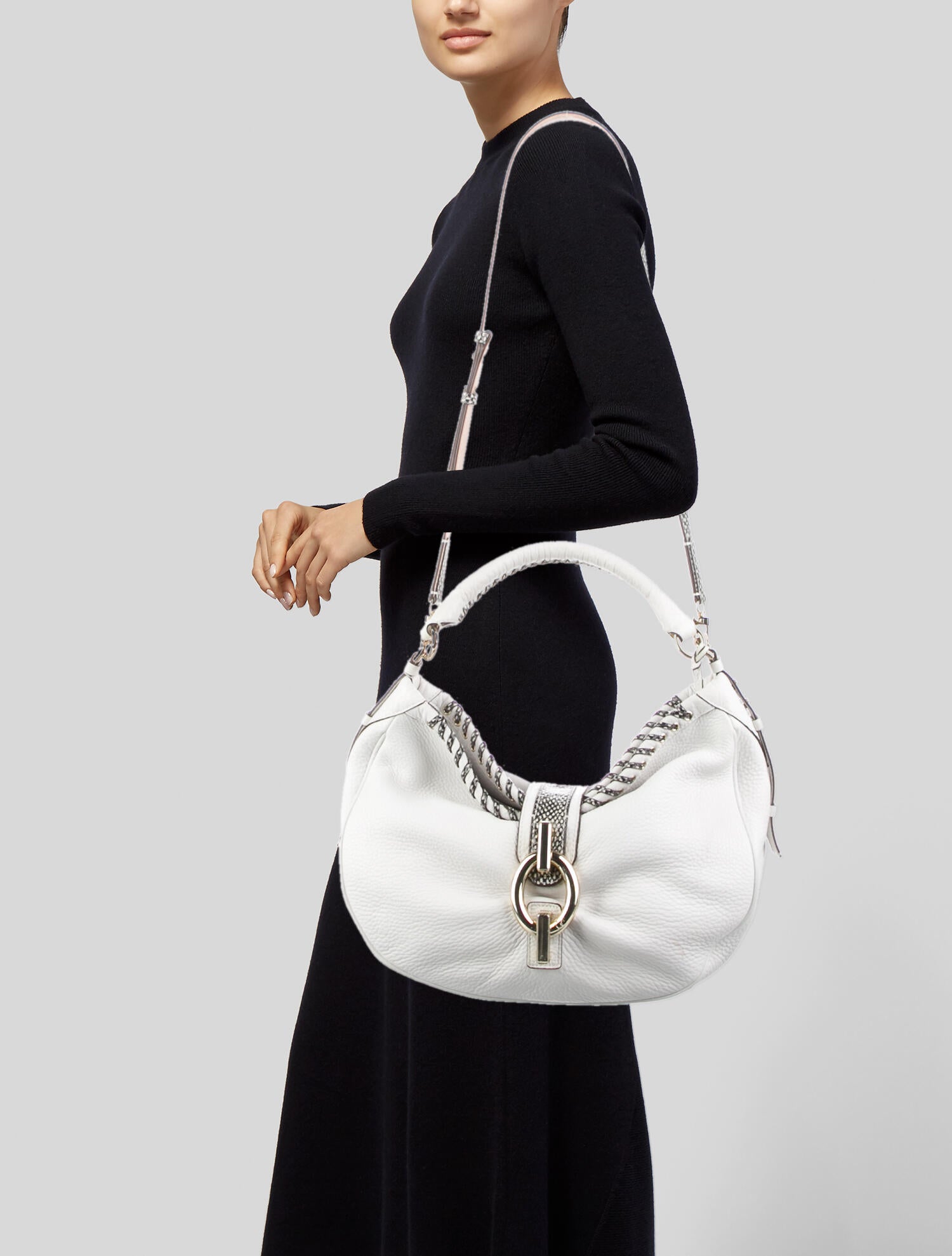 Diane von Furstenberg Leather Shoulder Bag - White Shoulder Bags ...