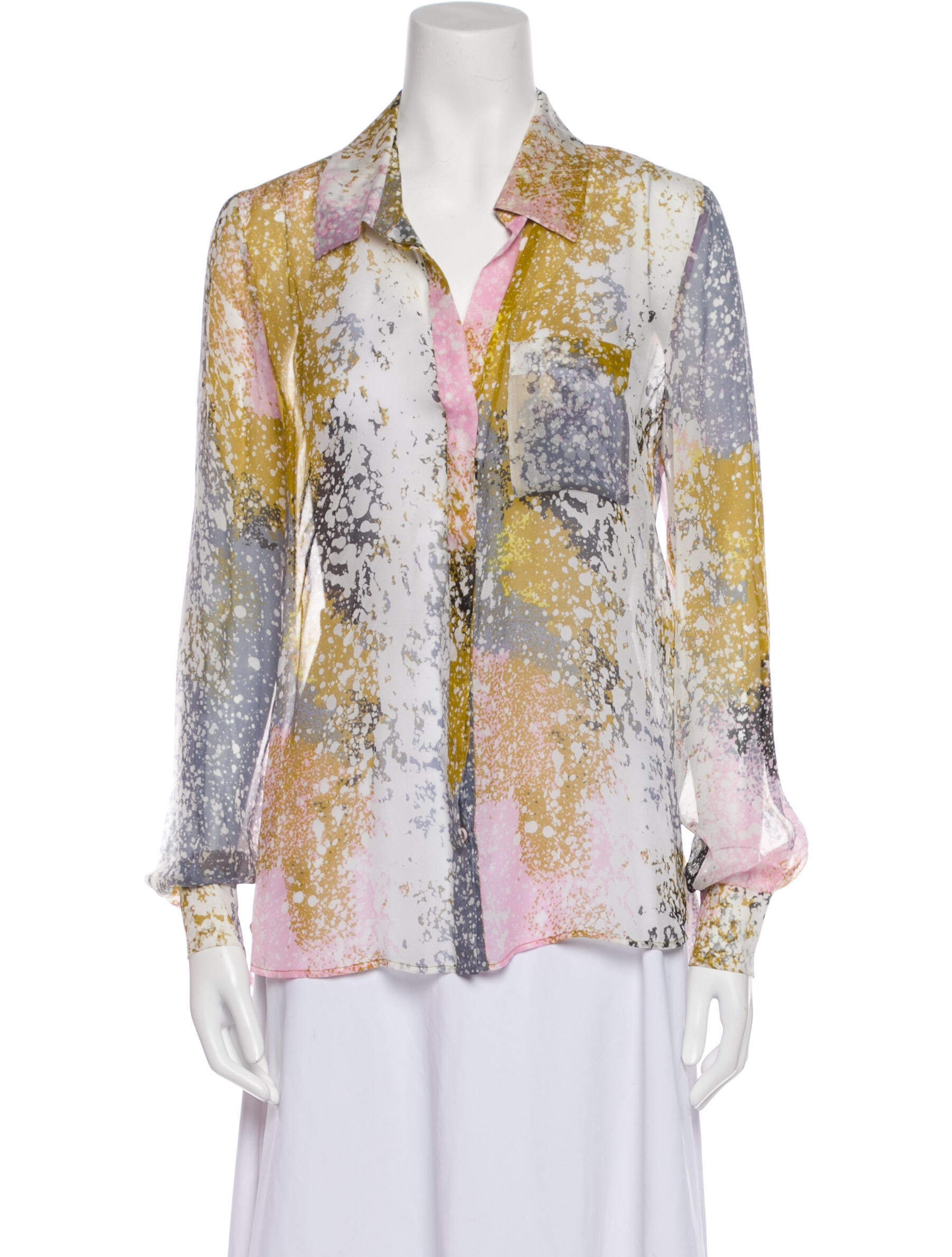 Diane von Furstenberg Lorelei Silk Blouse - Brown Tops, Clothing ...