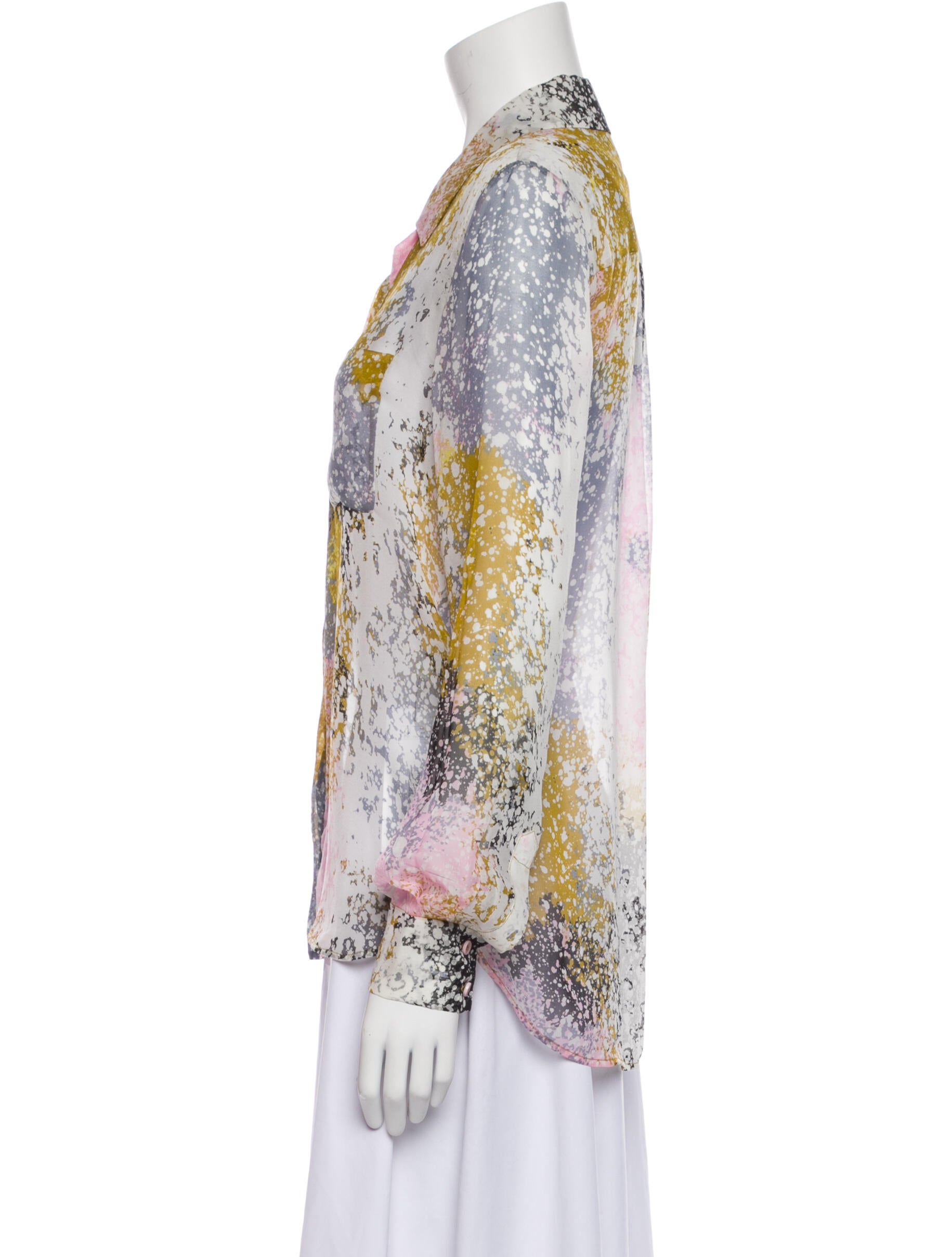 Diane von Furstenberg Lorelei Silk Blouse - Brown Tops, Clothing ...