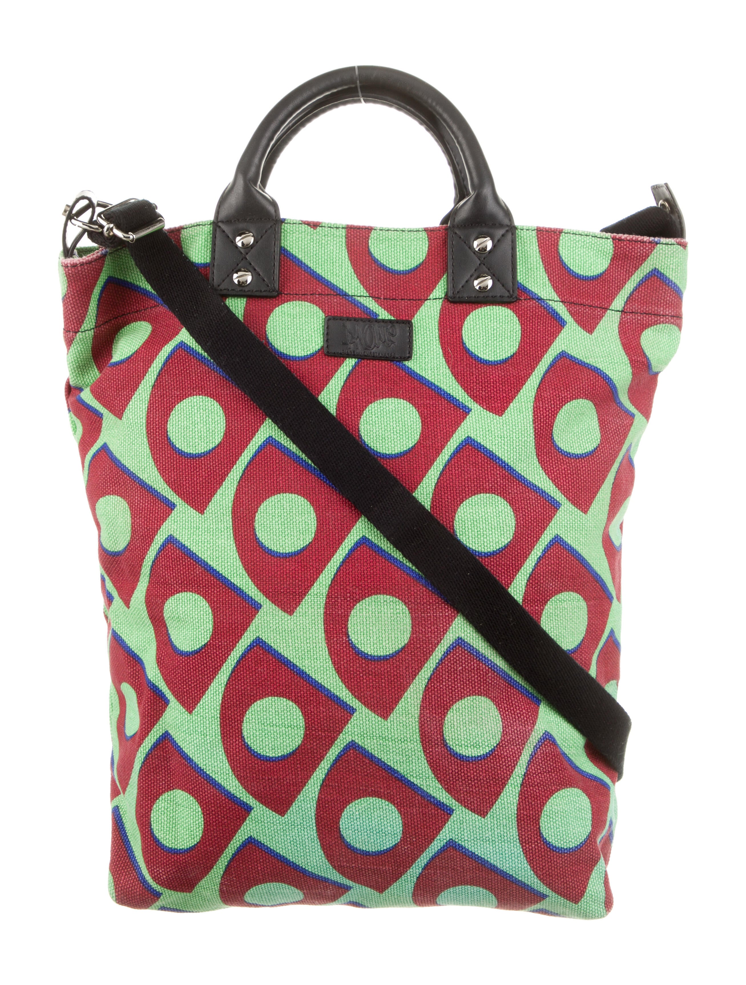 Diane von Furstenberg Canvas Leather-Trimmed Tote - Green Totes ...