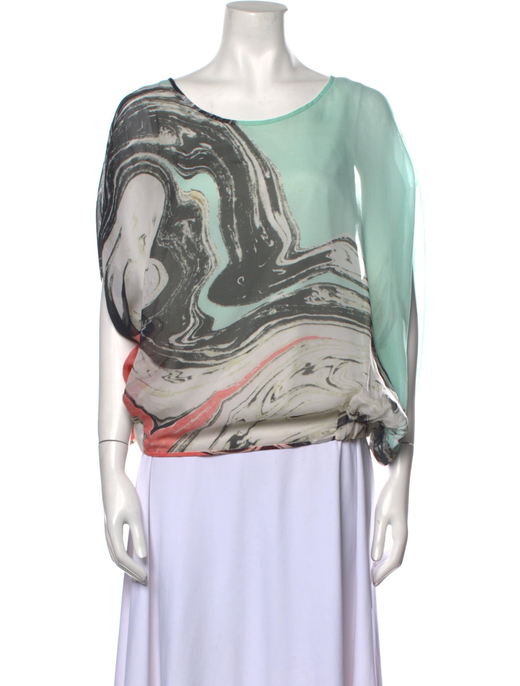 Diane von Furstenberg Silk Printed Top - White Tops, Clothing ...