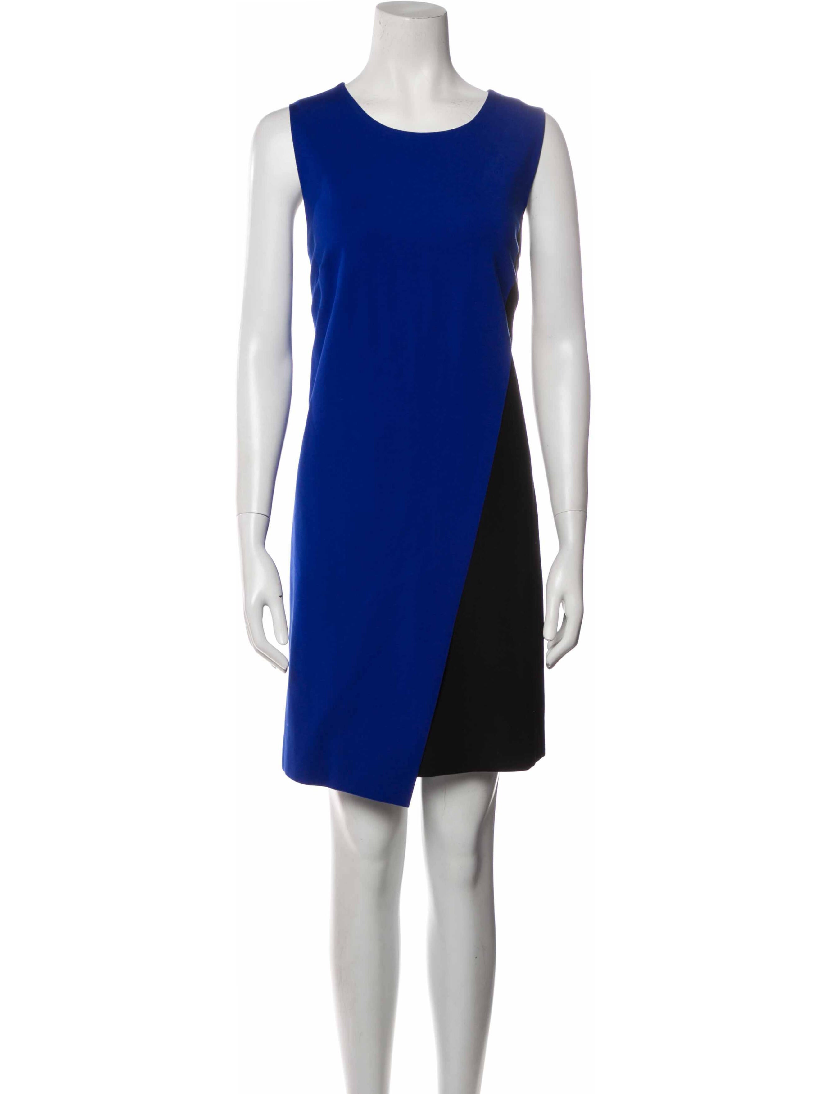 Diane von Furstenberg Colorblock Pattern Mini Dress - Black Dresses ...
