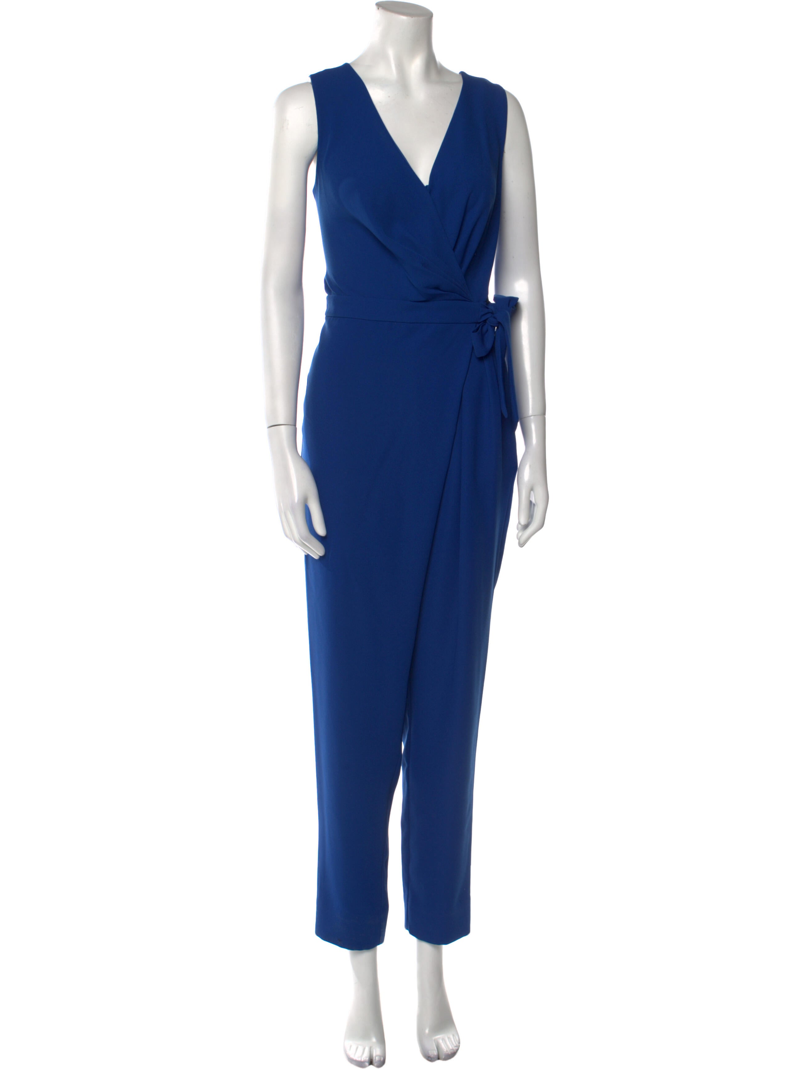 Diane von Furstenberg V-Neck Jumpsuit - Purple, 10.5" Rise Jumpsuits ...