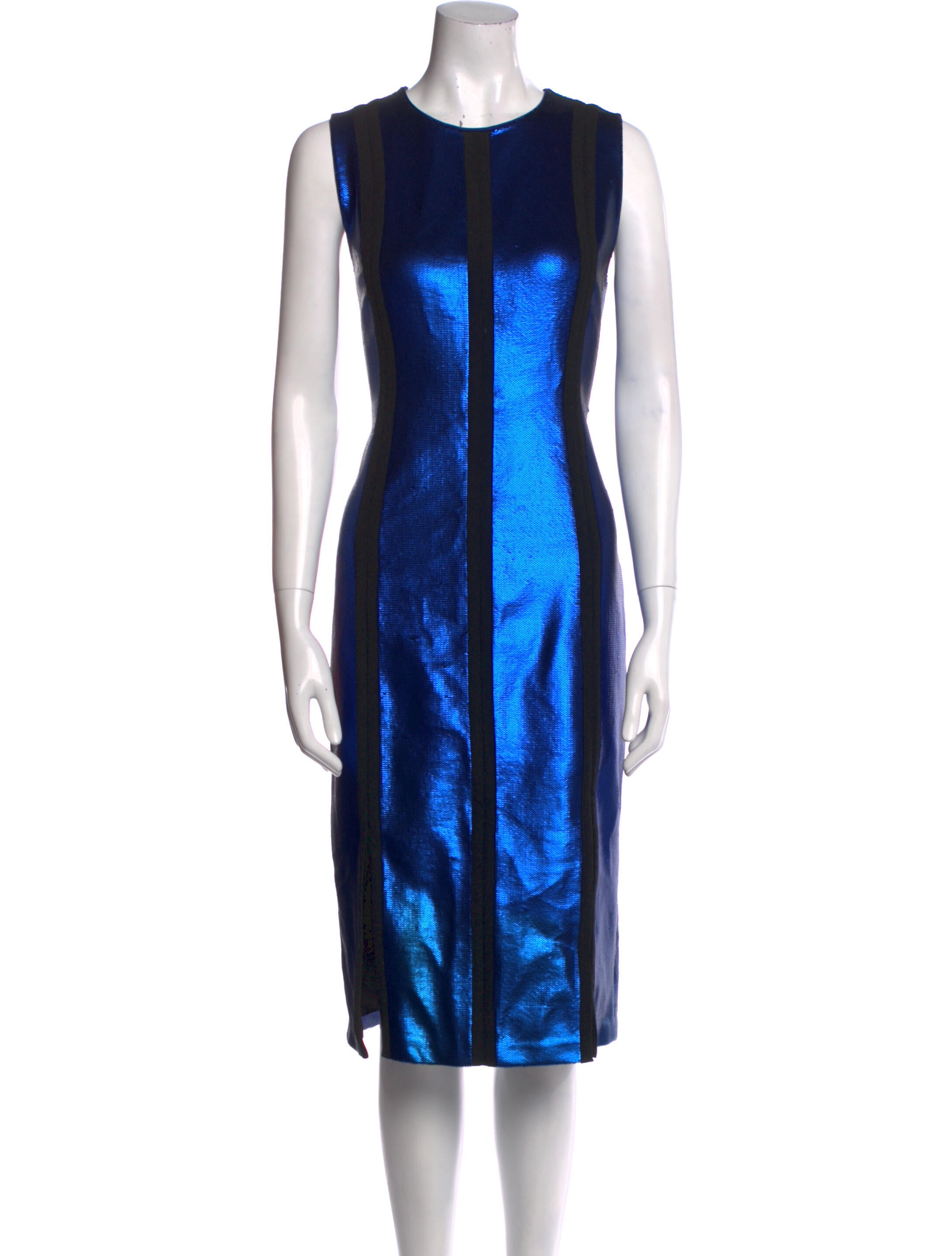 Diane von Furstenberg Colorblock Pattern Midi Length Dress - Blue ...