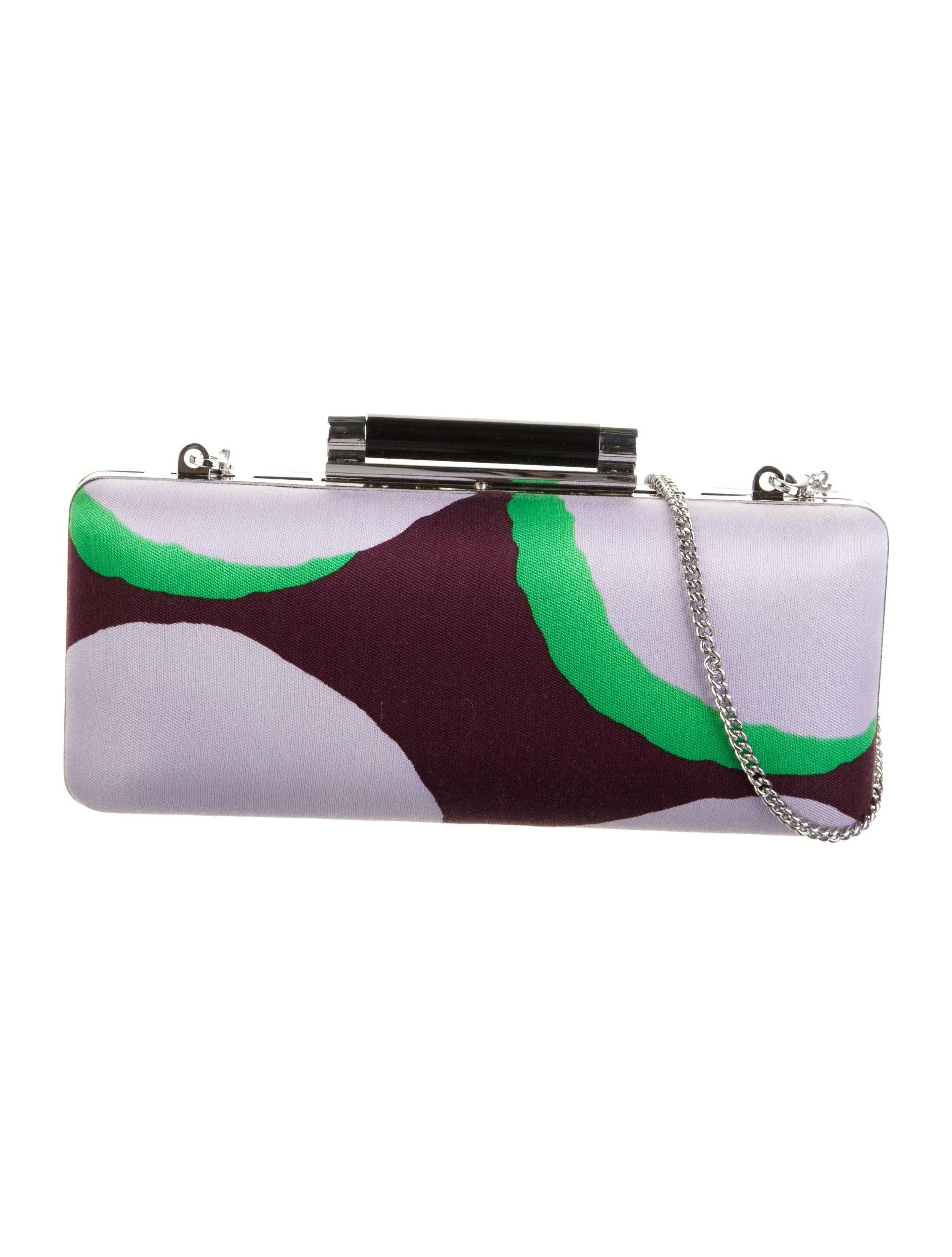 Diane von Furstenberg Fabric Clutch Bag - Purple Clutches, Handbags ...