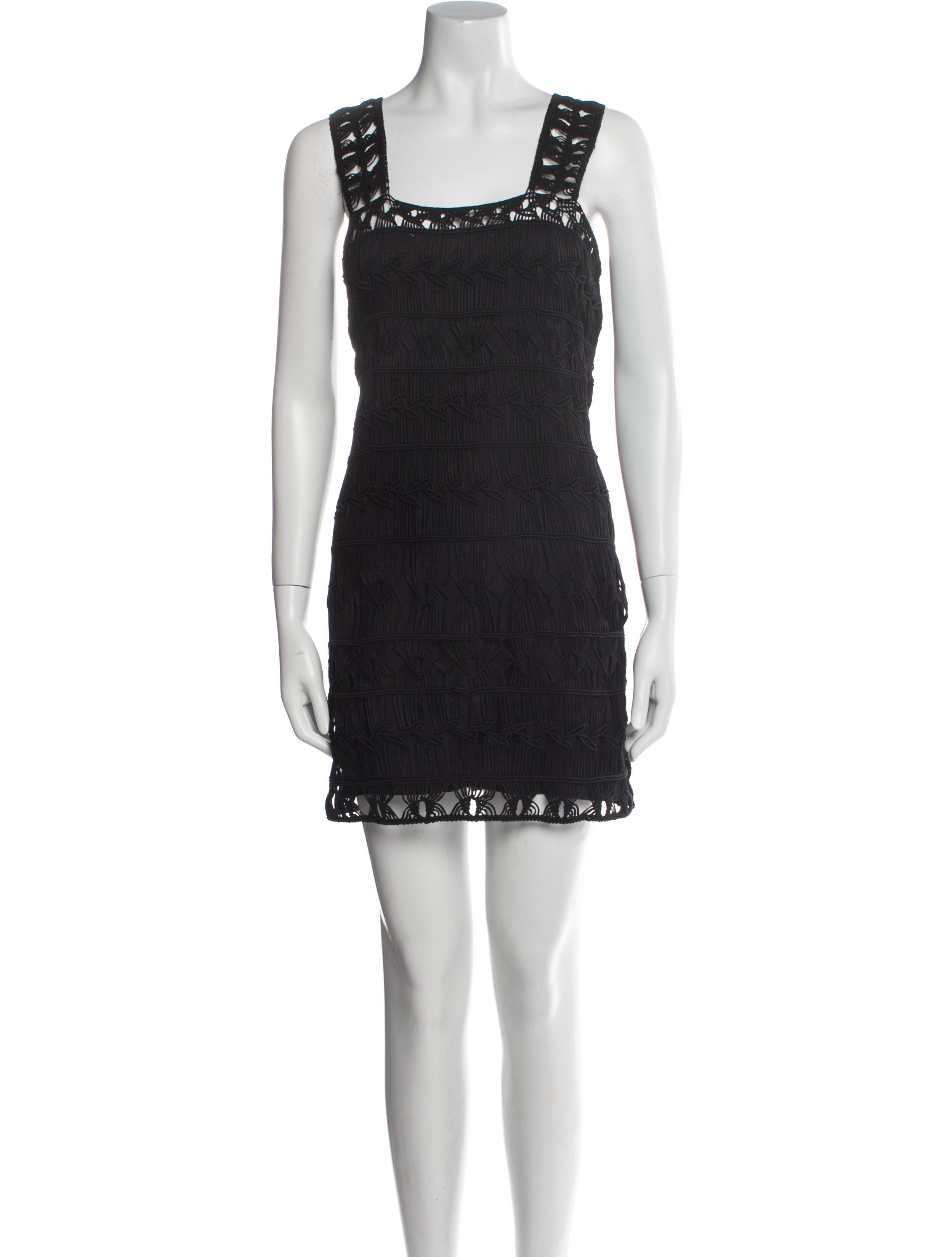 Diane von Furstenberg Square Neckline Mini Dress - Black Dresses ...