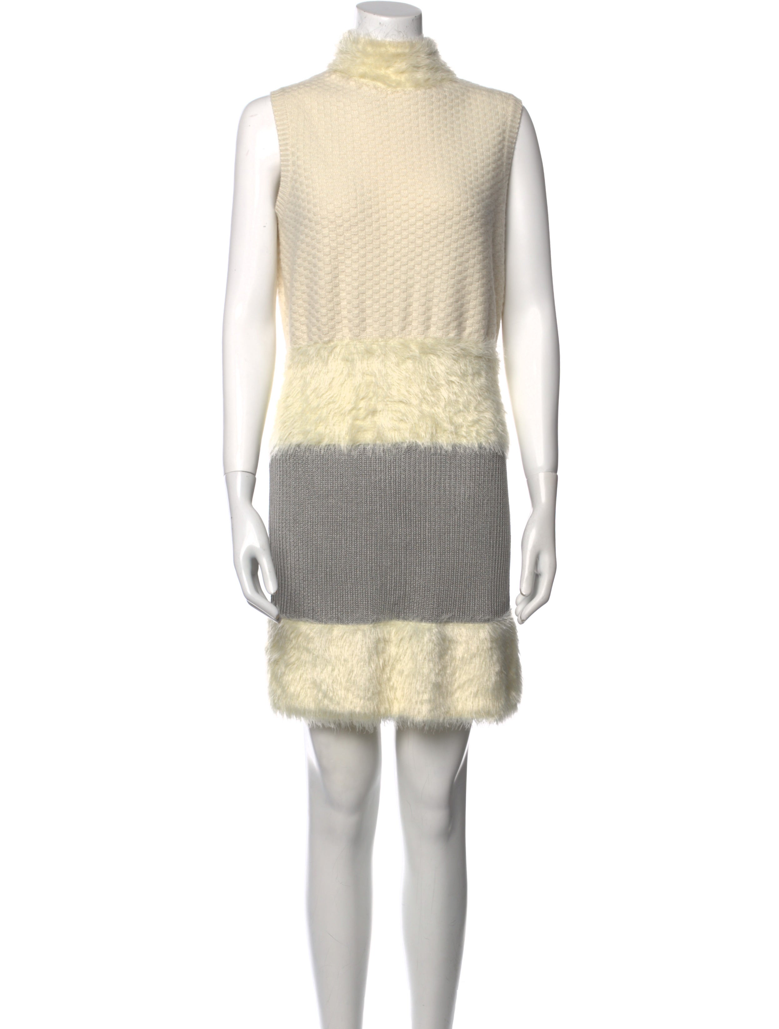 Diane von Furstenberg Colorblock Pattern Mini Dress - Neutrals Dresses ...