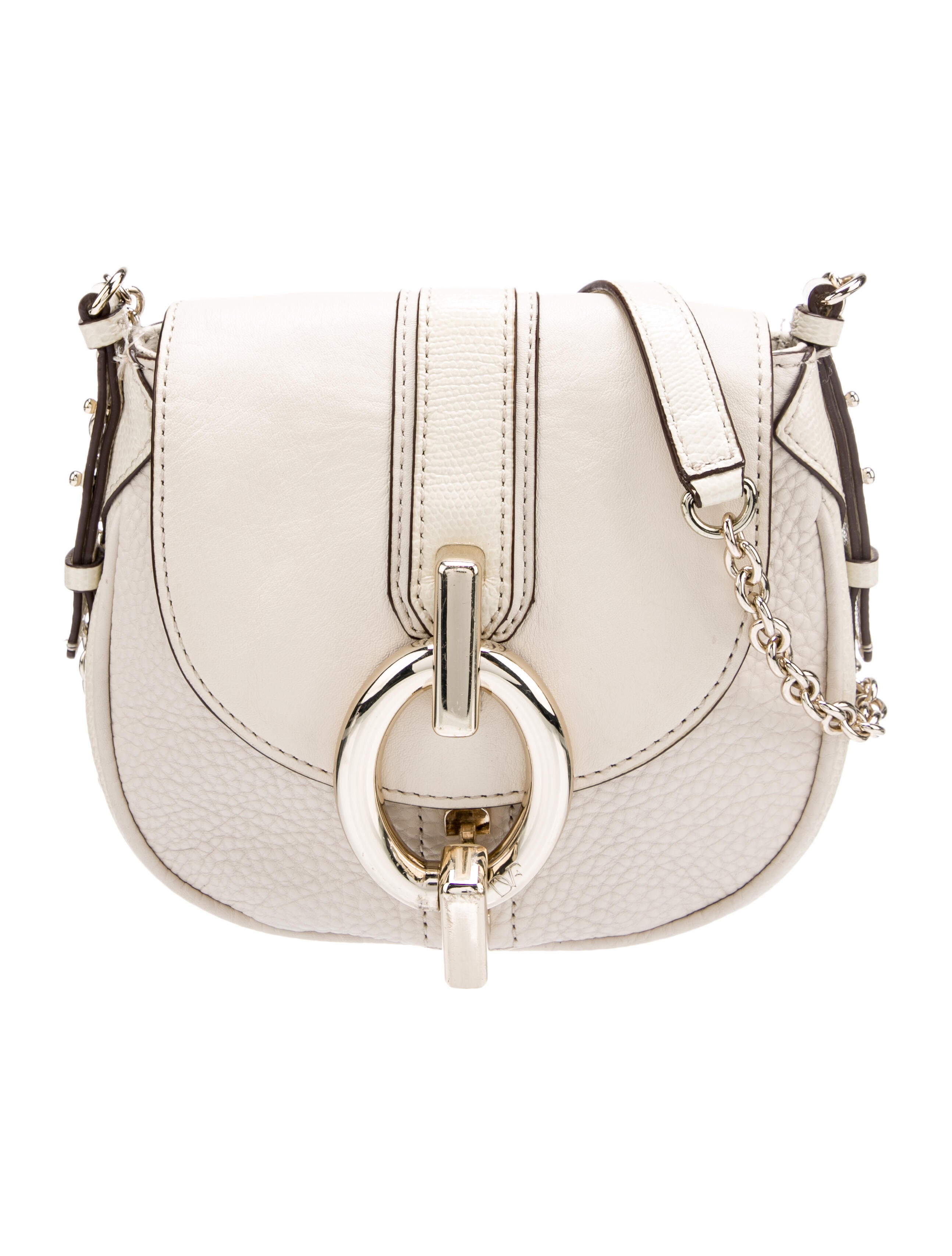 Diane von Furstenberg Leather Chain-Link Crossbody Bag - Neutrals ...