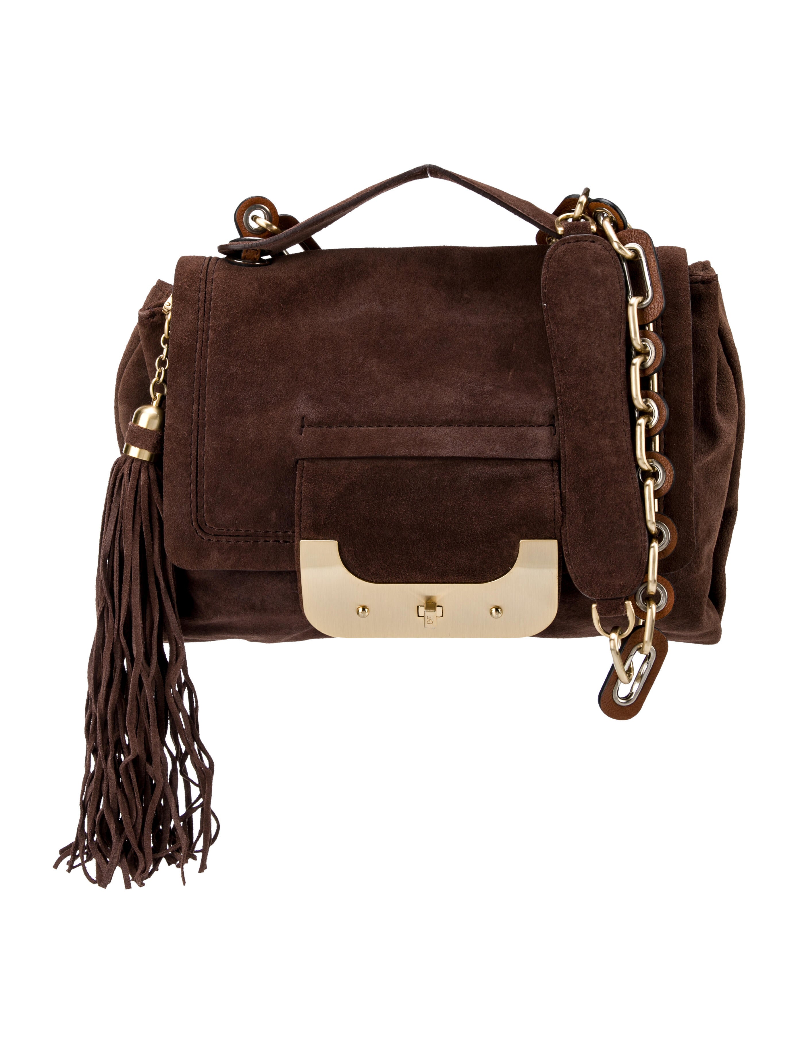 Diane von Furstenberg Suede Tassel Bag - Brown Shoulder Bags, Handbags ...
