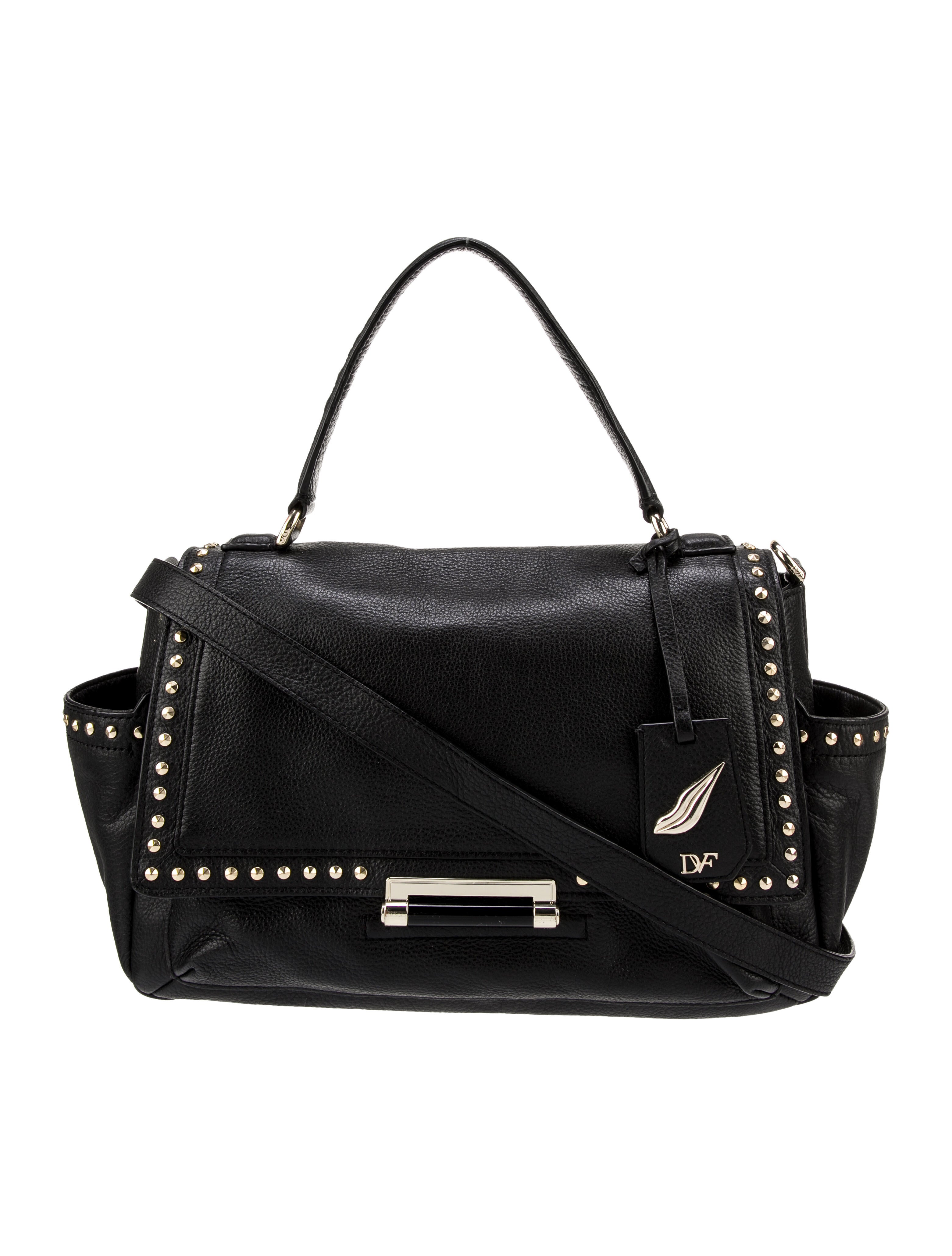 Diane von Furstenberg Leather Handle Bag - Black Handle Bags, Handbags ...