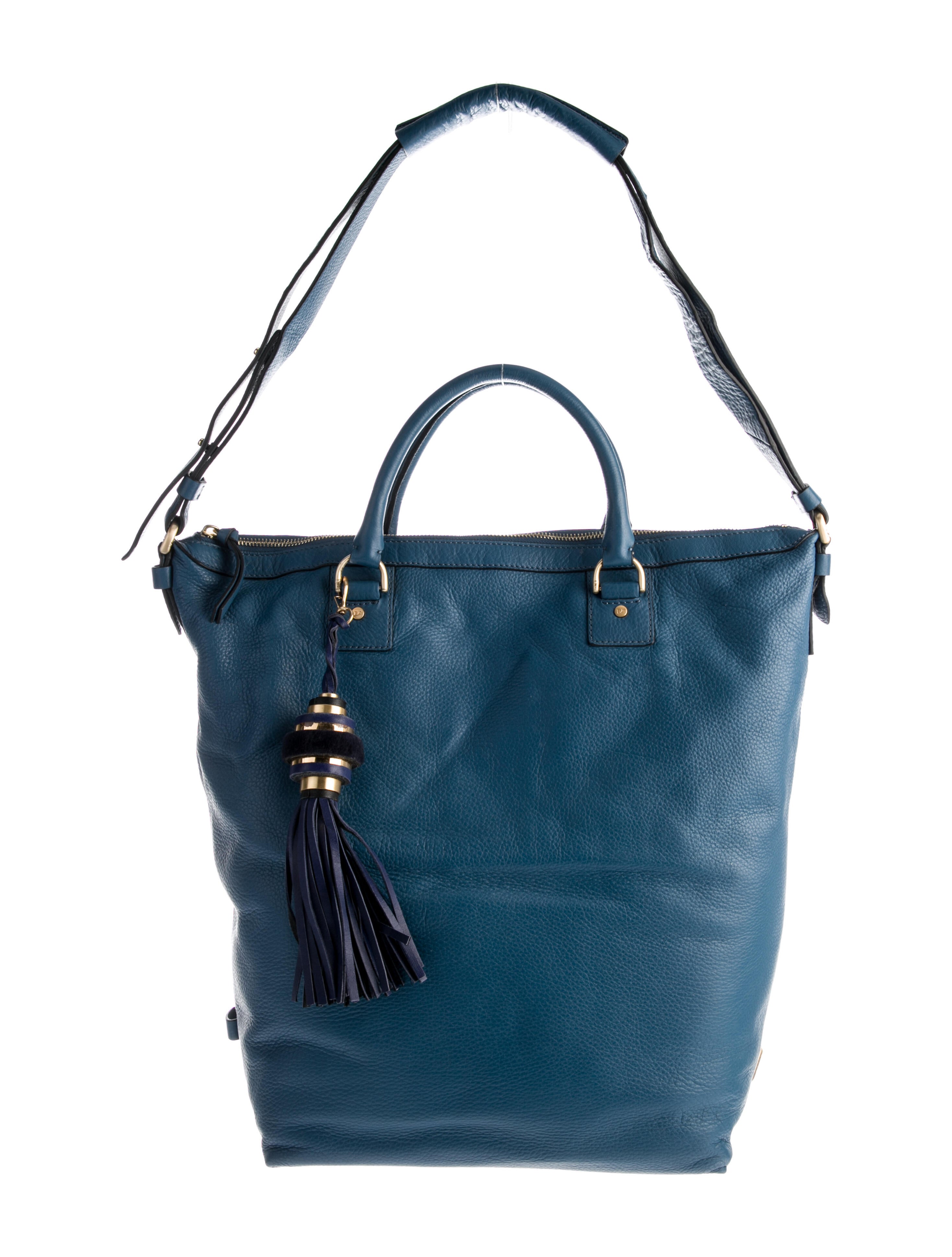 Diane von Furstenberg Leather Shoulder Bag - Blue Shoulder Bags ...