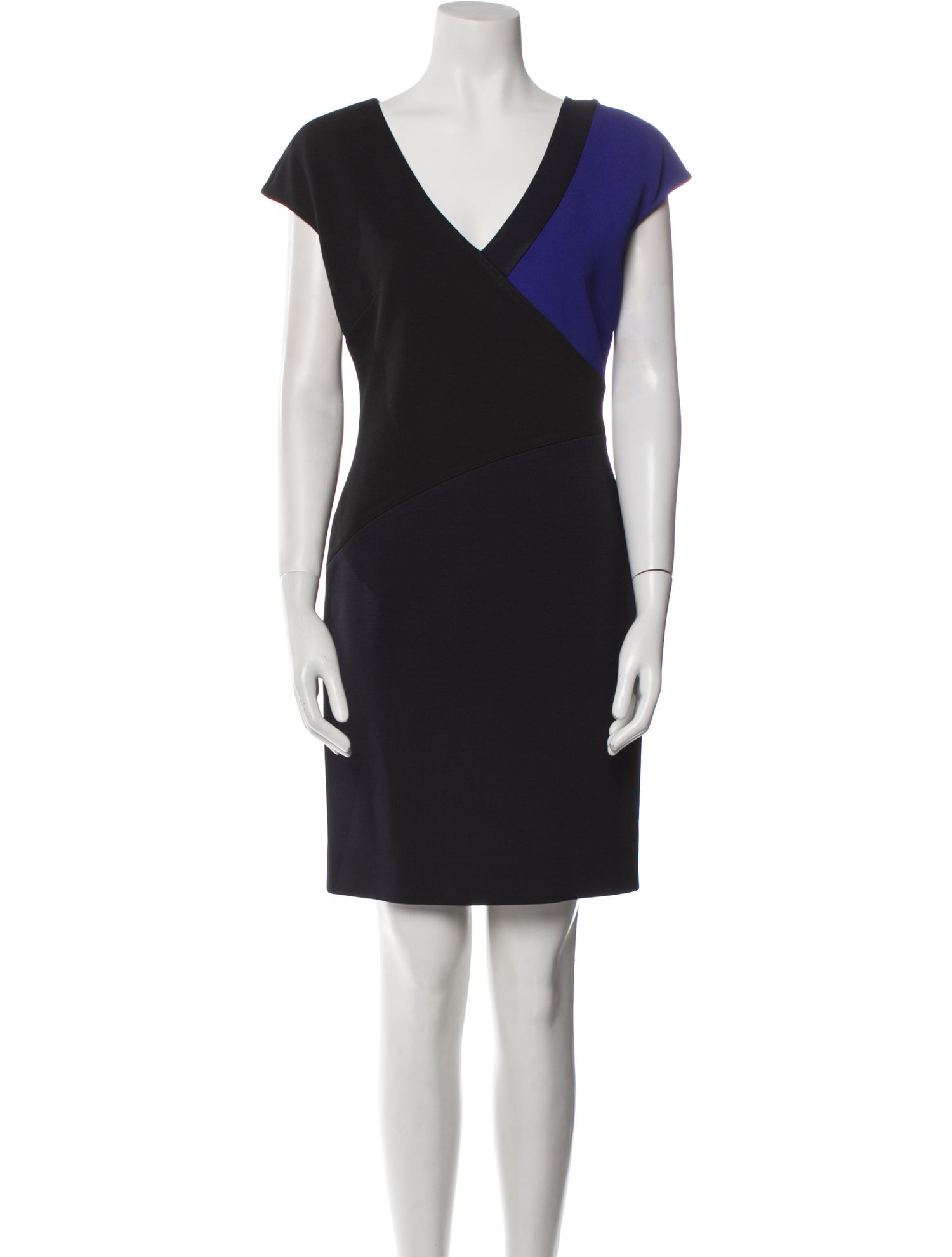 Diane von Furstenberg Colorblock Pattern Mini Dress - Blue Dresses ...