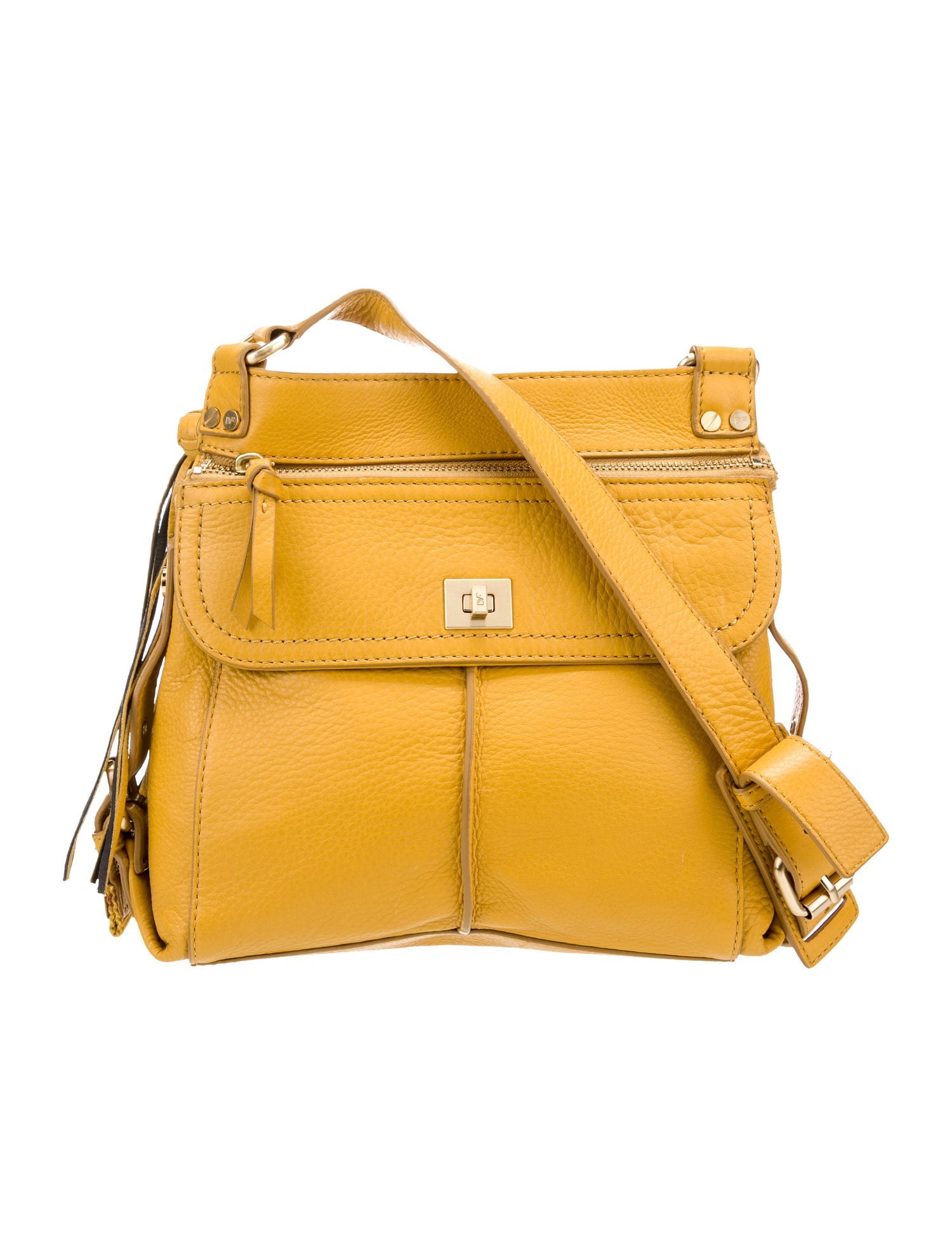 Diane von Furstenberg Solid Leather Crossbody Bag - Yellow Crossbody ...