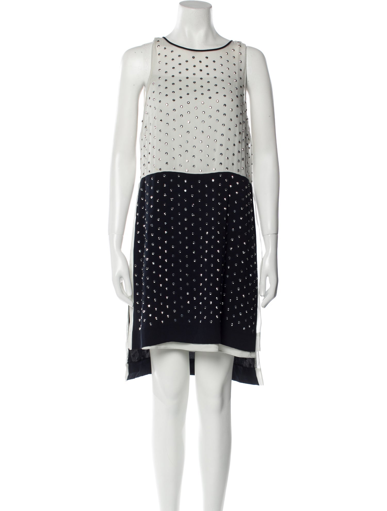 Diane von Furstenberg Colorblock Pattern Knee-Length Dress - Blue ...