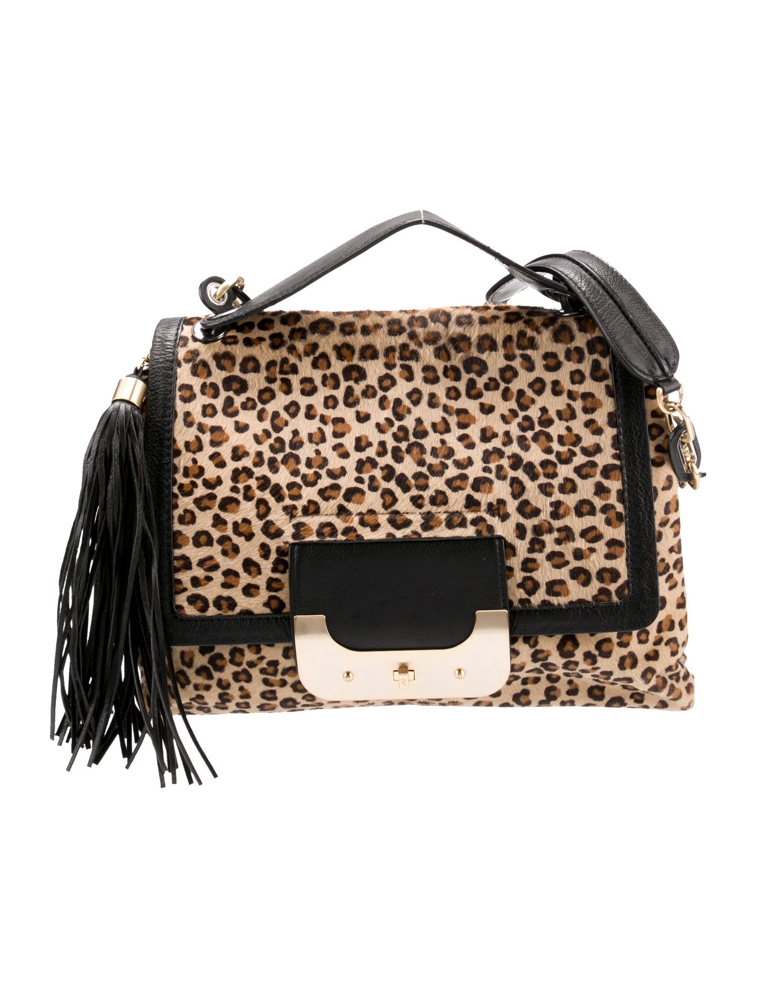 Diane von Furstenberg Leather Trim Ponyhair Shoudler Bag - Neutrals ...
