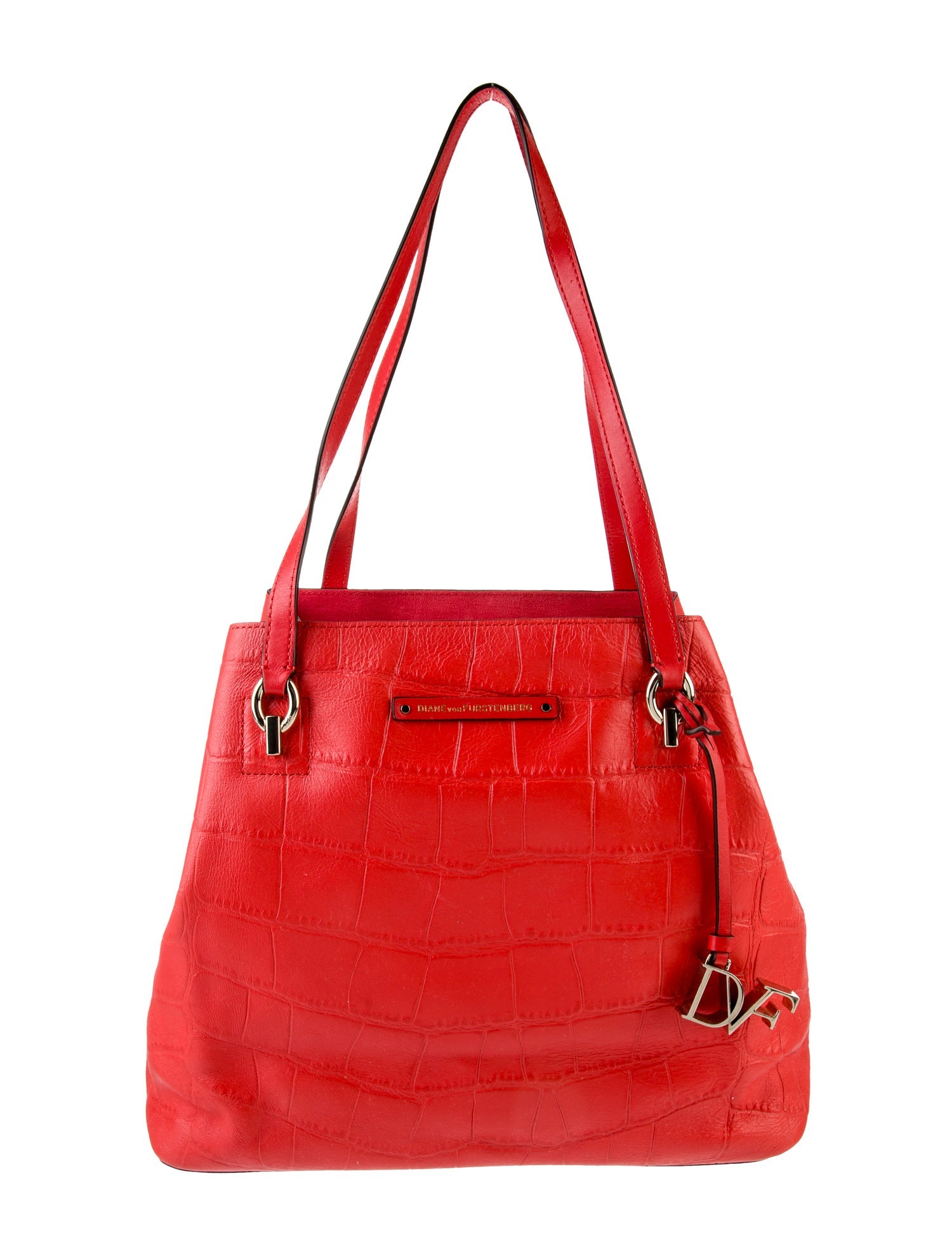 Diane von Furstenberg Leather Shoulder Bag - Orange Shoulder Bags ...