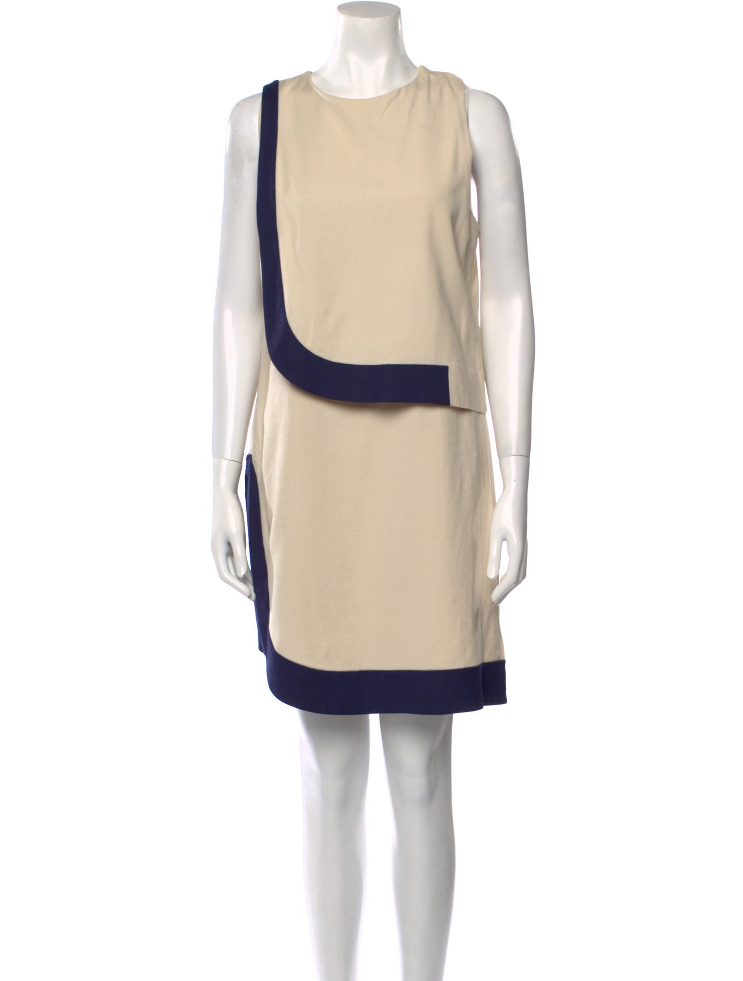 Diane von Furstenberg Colorblock Pattern Mini Dress - Neutrals Dresses ...