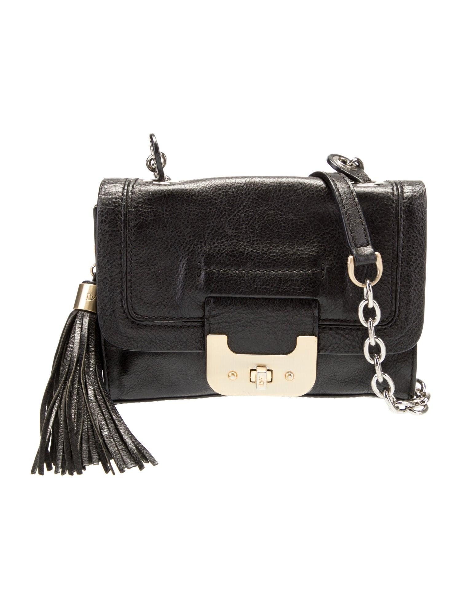 Diane von Furstenberg Leather Crossbody Bag - Black Crossbody Bags ...